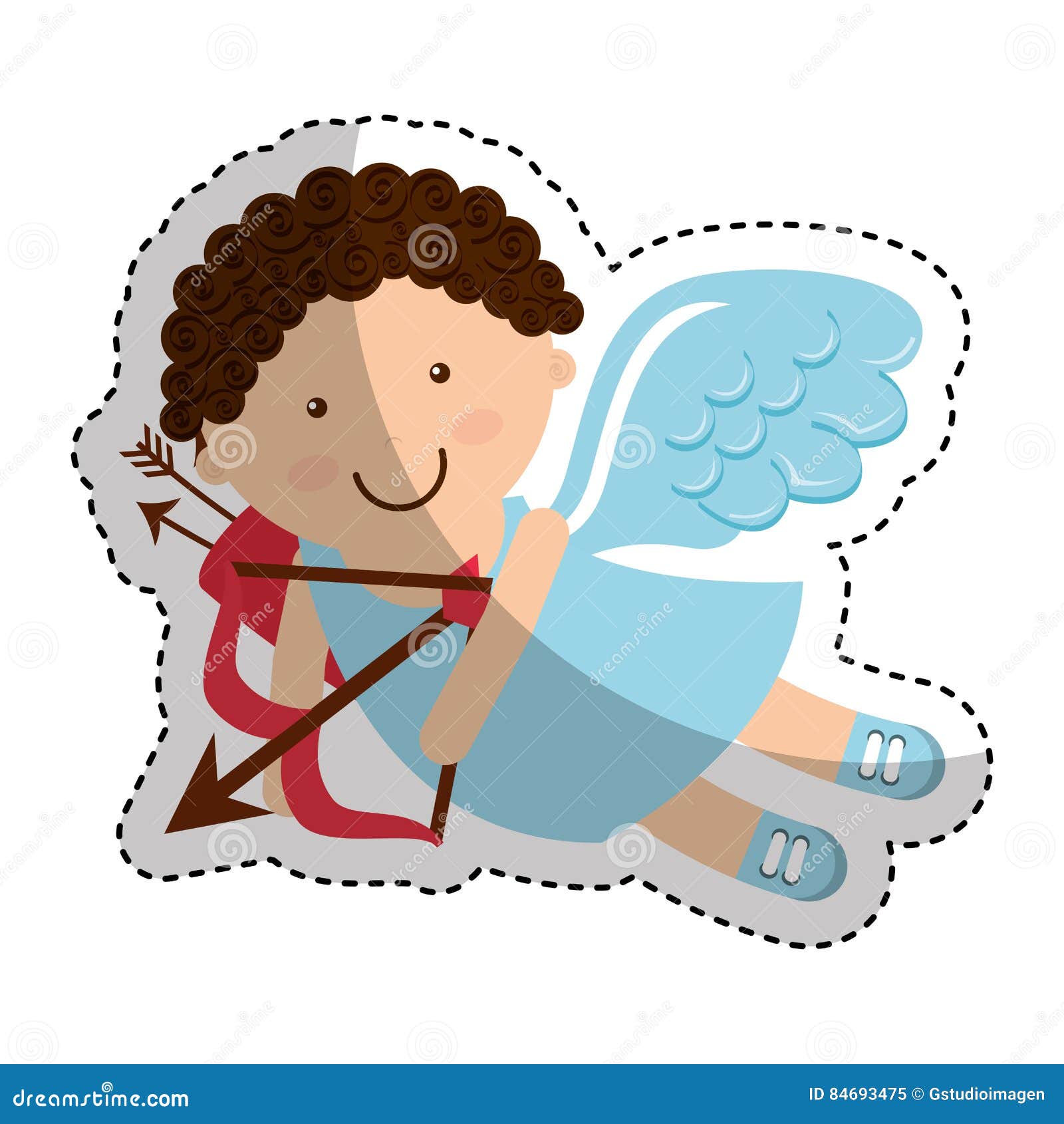 Cute angel cupid character stock illustration. Illustration of cupid ...