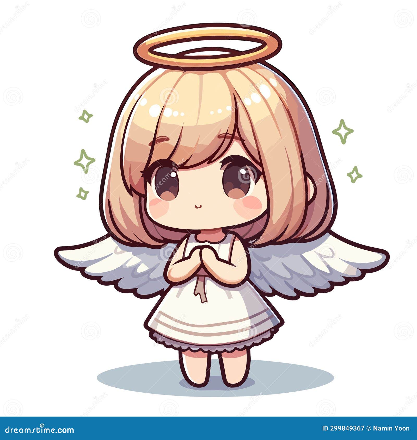 Cute angel stock illustration. Illustration of clothing - 299849367