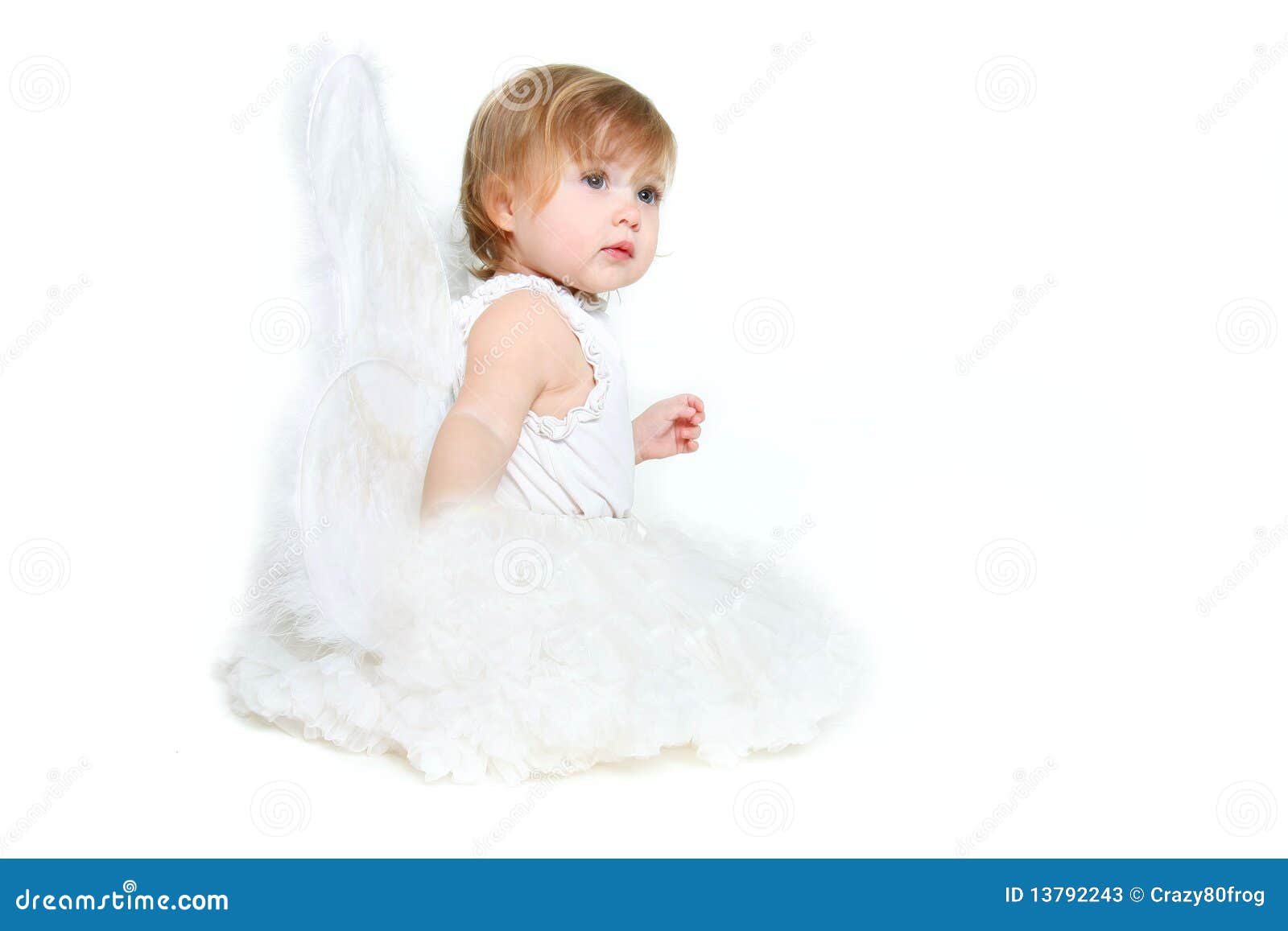 Cute angel girl stock image. Image of little, angel, girl - 13792243