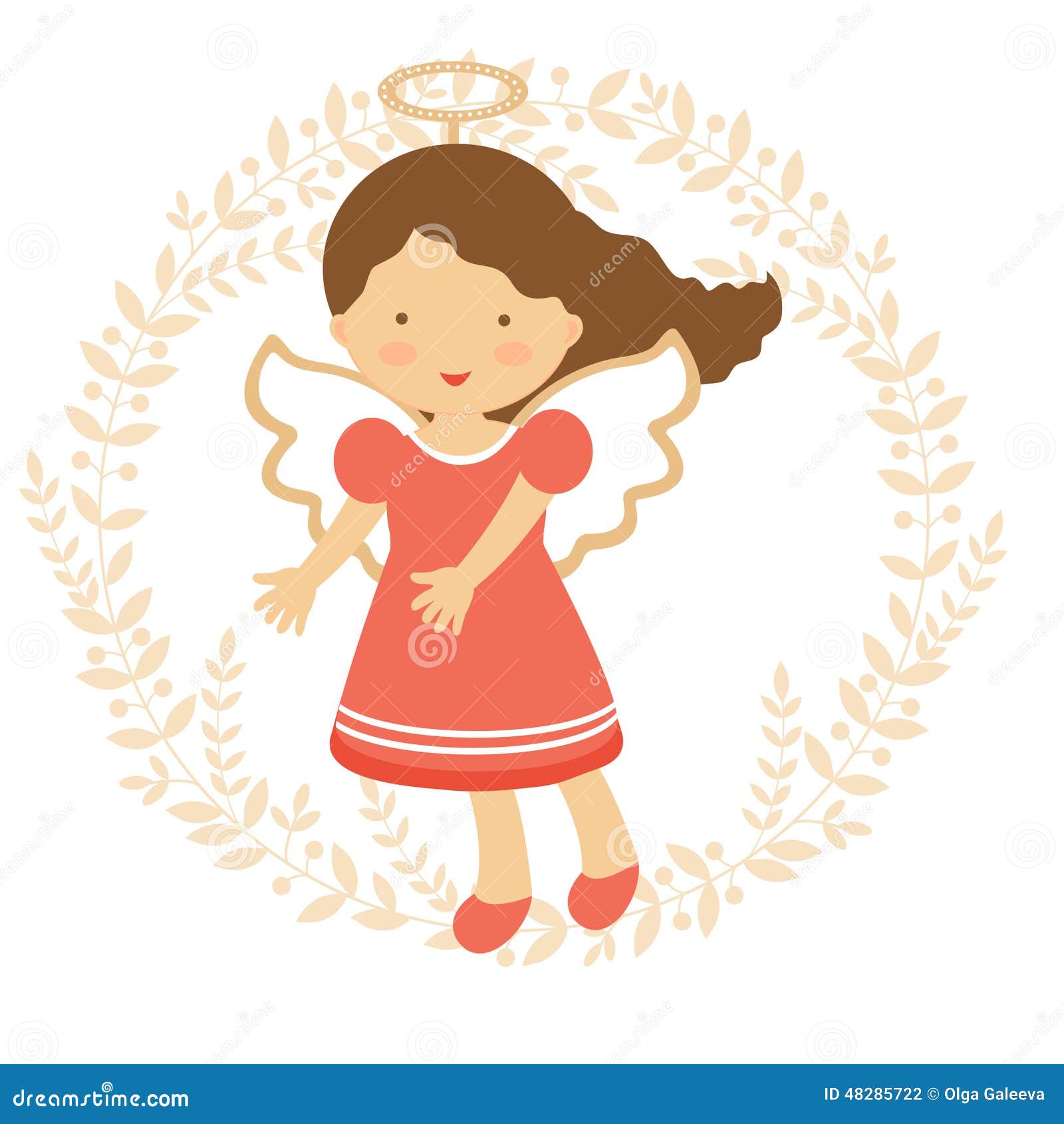 Cute angel illustration stock vector. Illustration of arrival - 48285722
