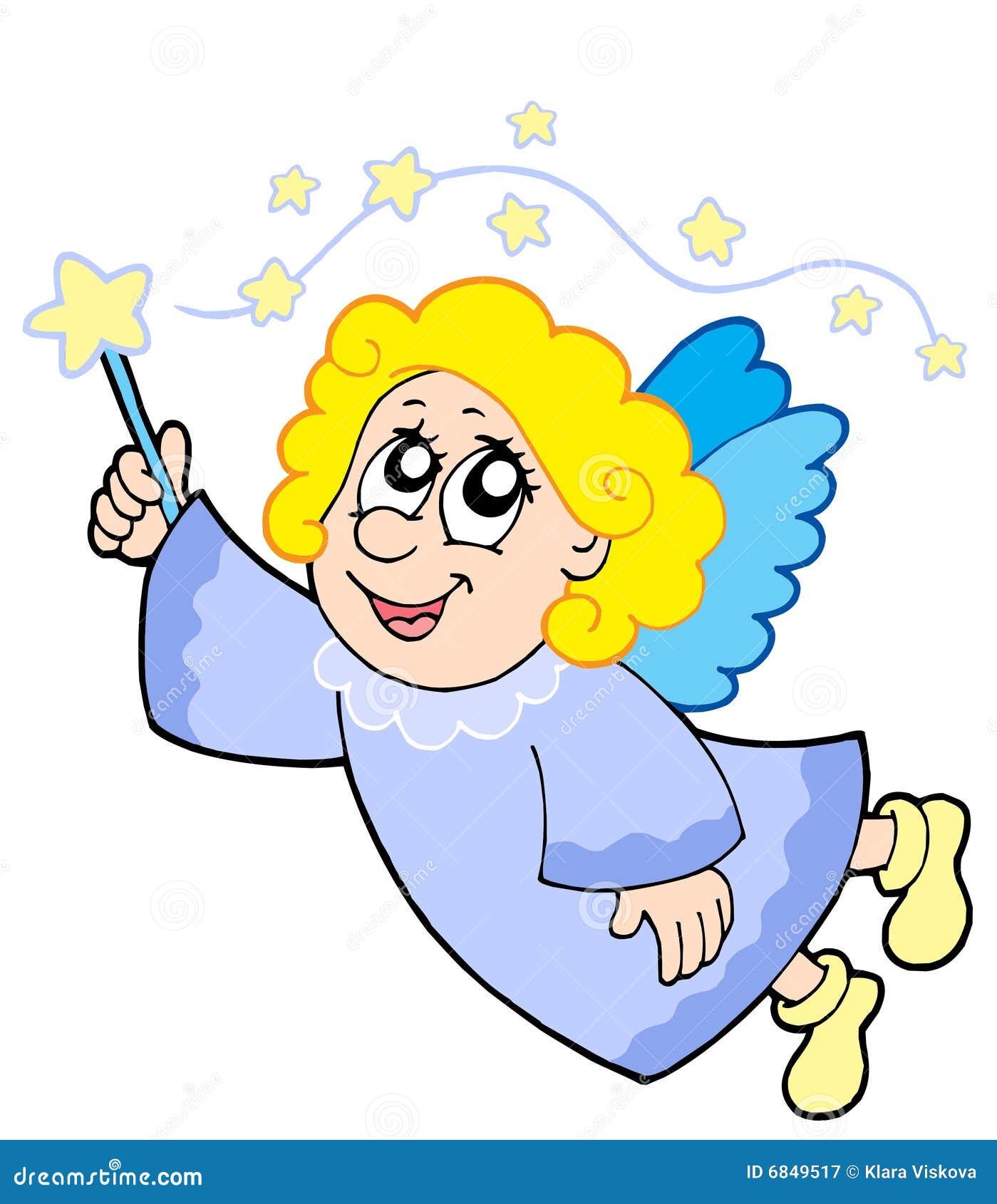 Cute Angel Emoticon Vector Illustration. Smiling Face With Angel Halo ...
