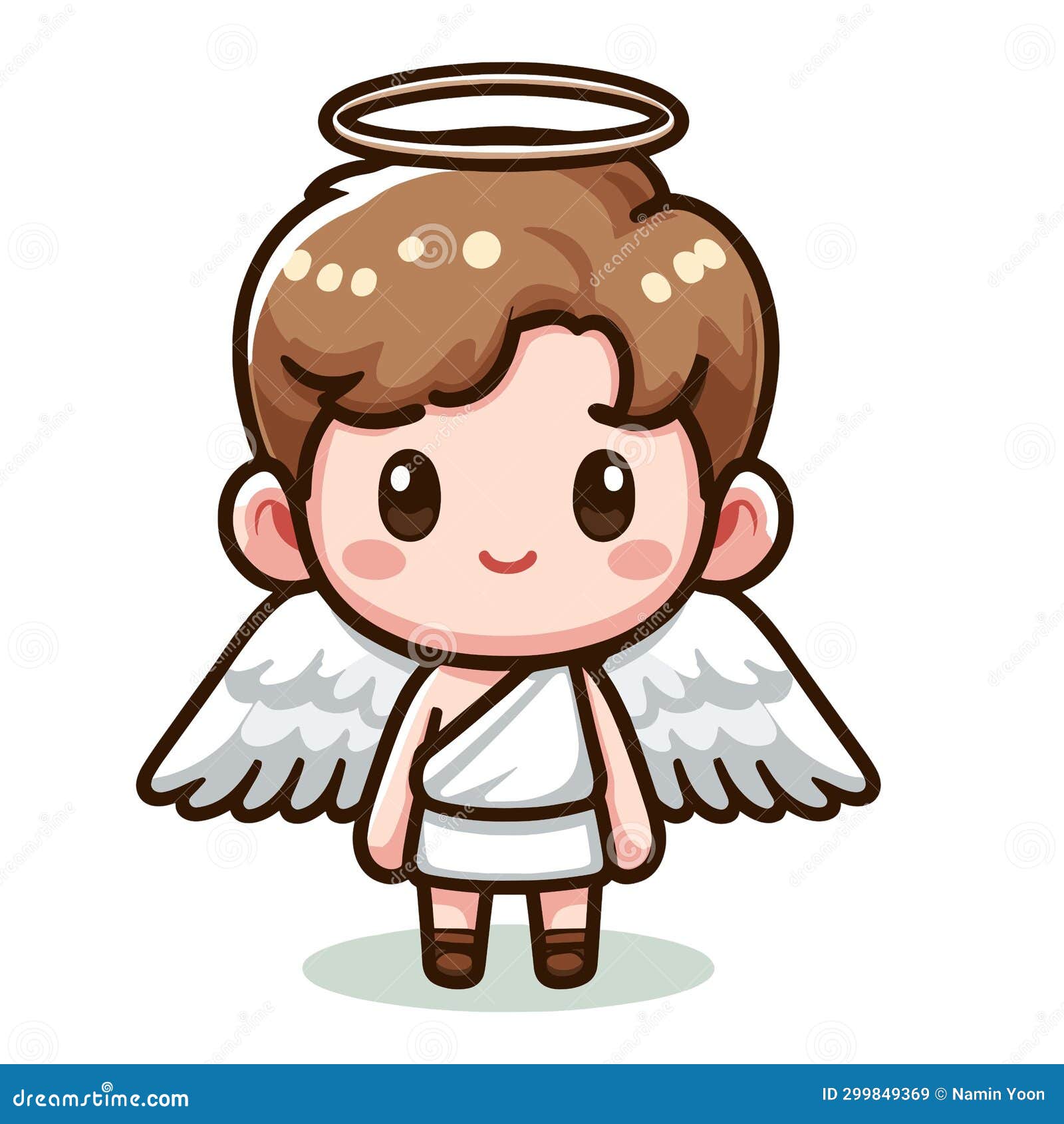 Cute angel stock illustration. Illustration of nose - 299849369