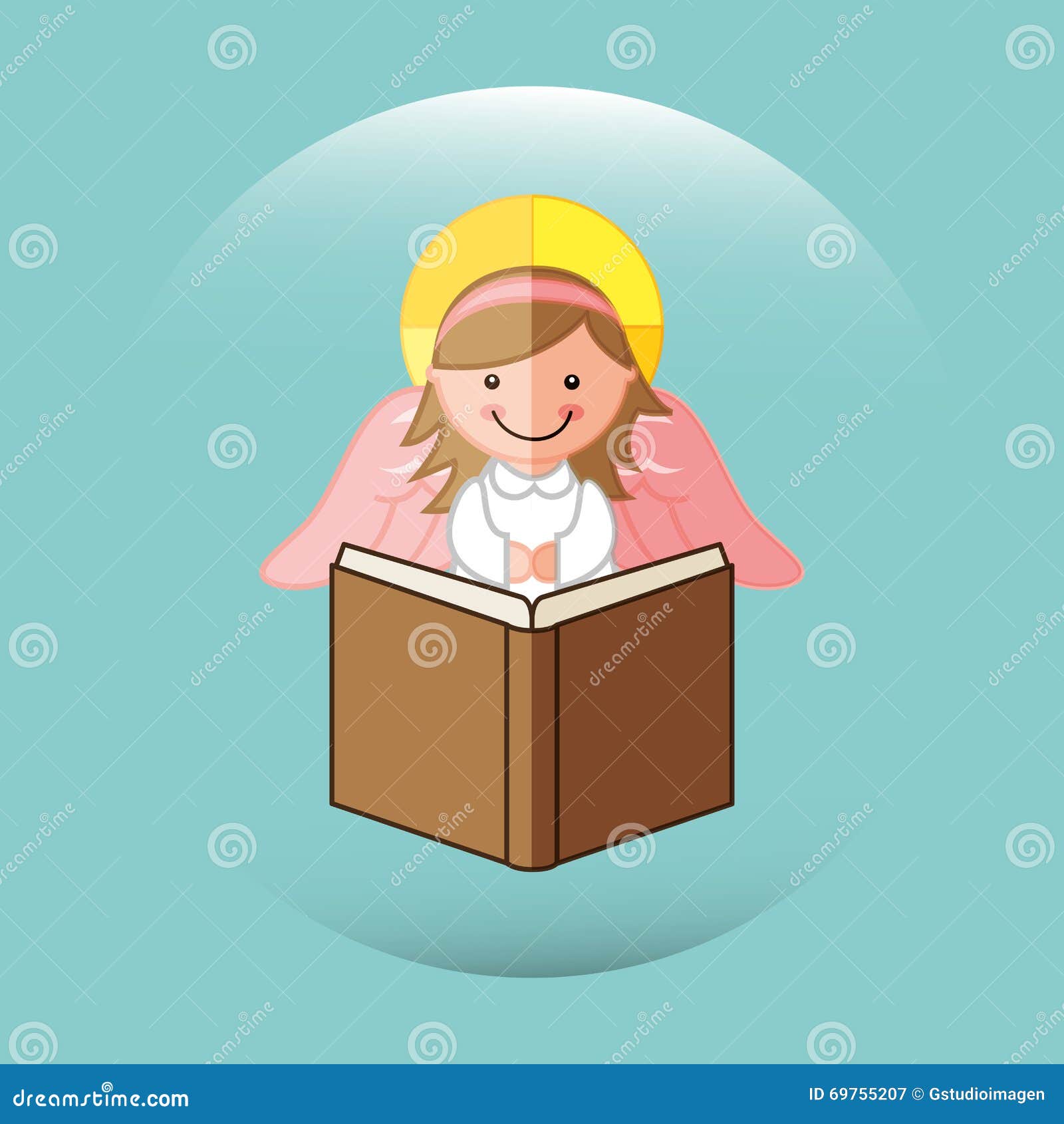 Cute angels design stock illustration. Illustration of background ...
