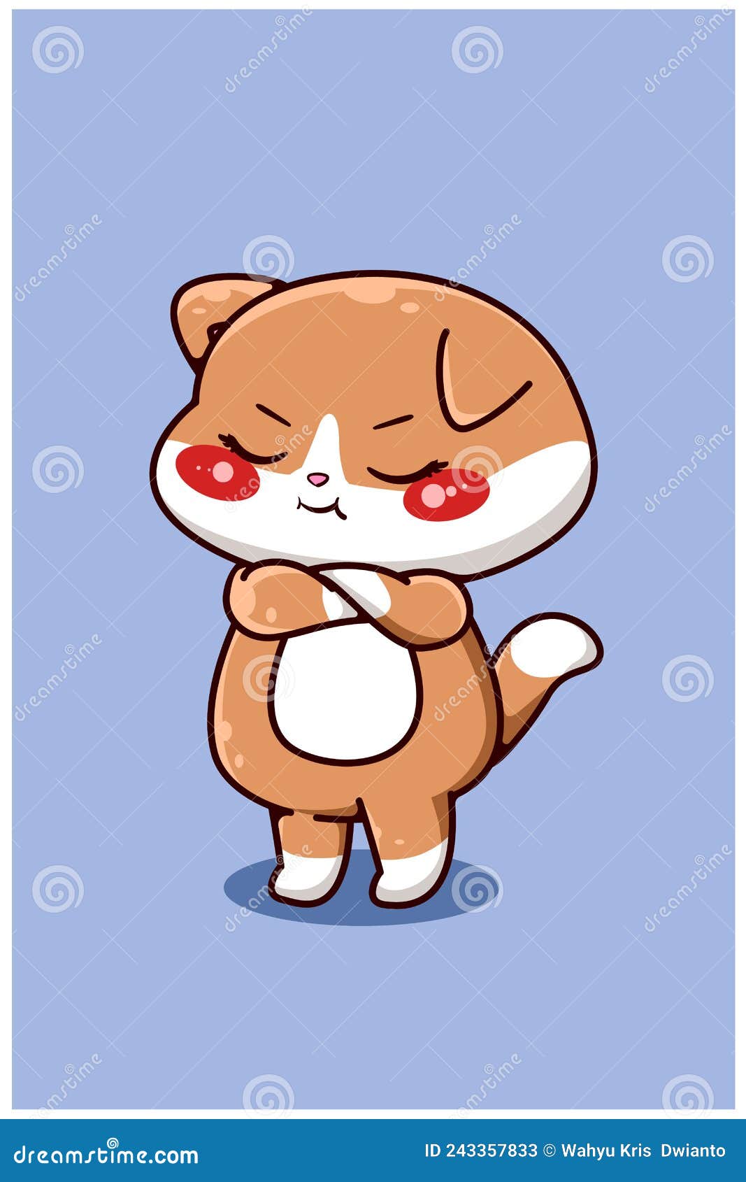 Cute and Angry Kitten Cartoon Illustration Stock Vector - Illustration ...