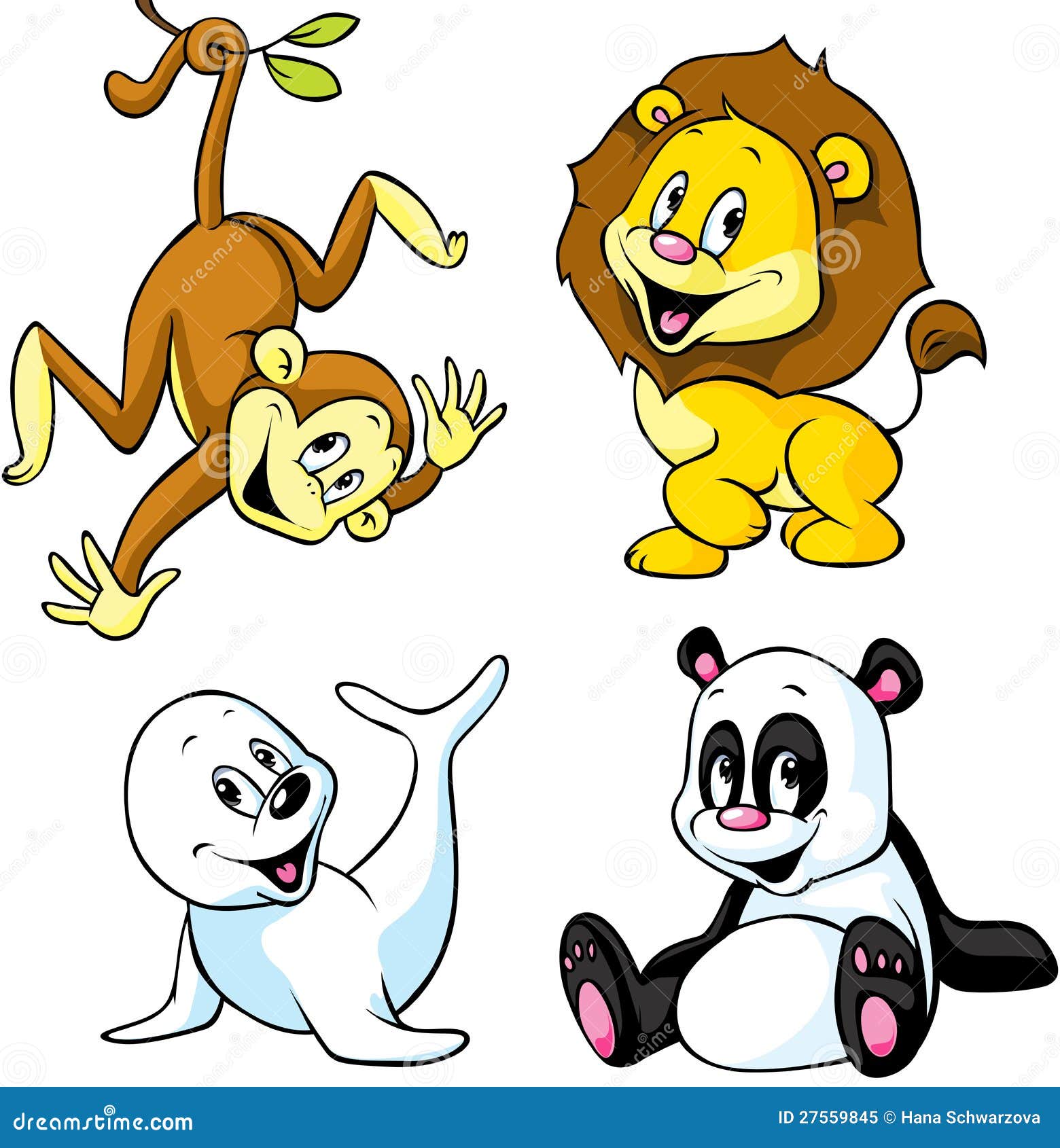 Cute animal cartoon stock vector. Illustration of colorful - 27559845