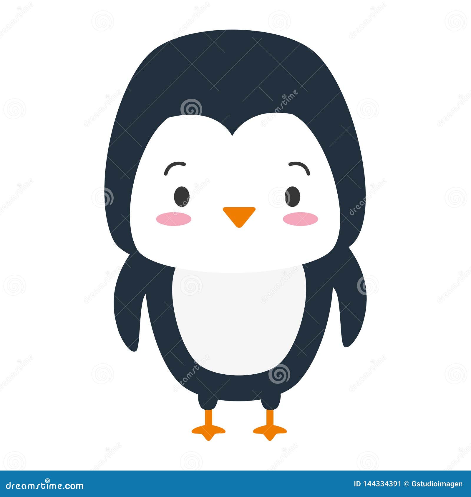Cute animal cartoon stock vector. Illustration of penguin - 144334391
