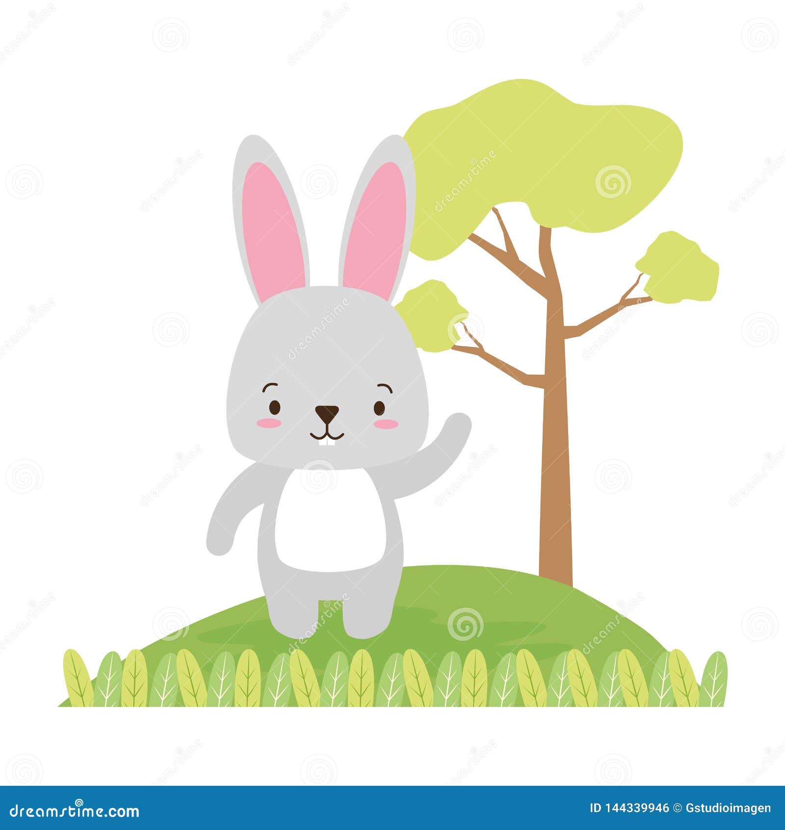 Cute animal cartoon stock vector. Illustration of landscape - 144339946