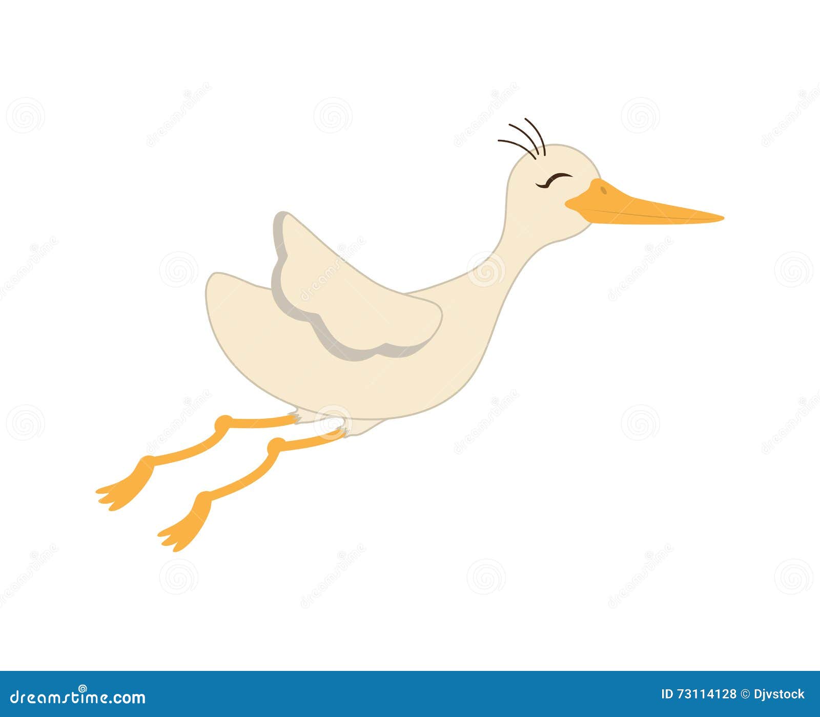 Cute Animal Design. Stork Icon. Vector Graphic Stock Vector ...