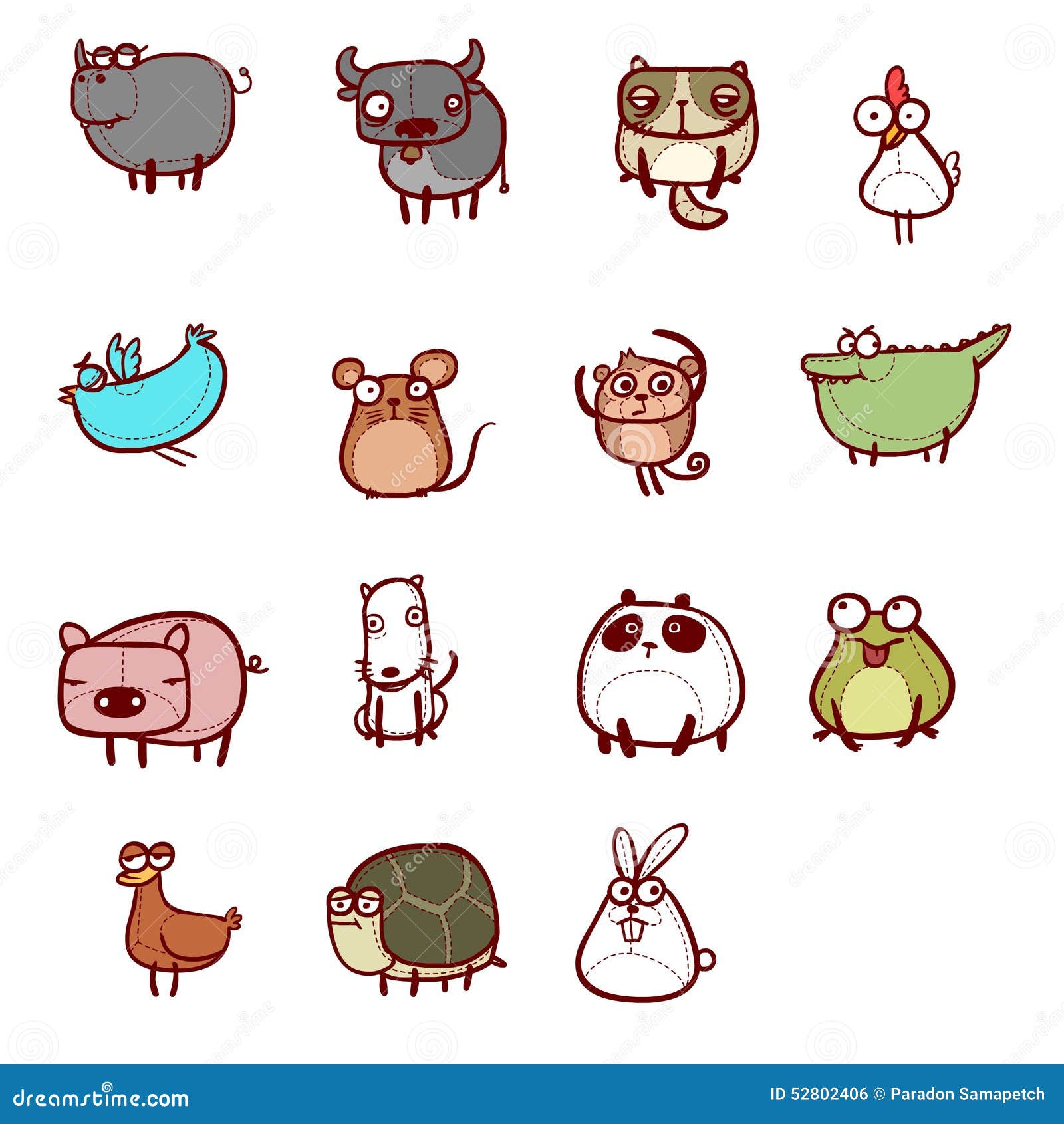 Cute animal stock vector. Illustration of crocodiles - 52802406