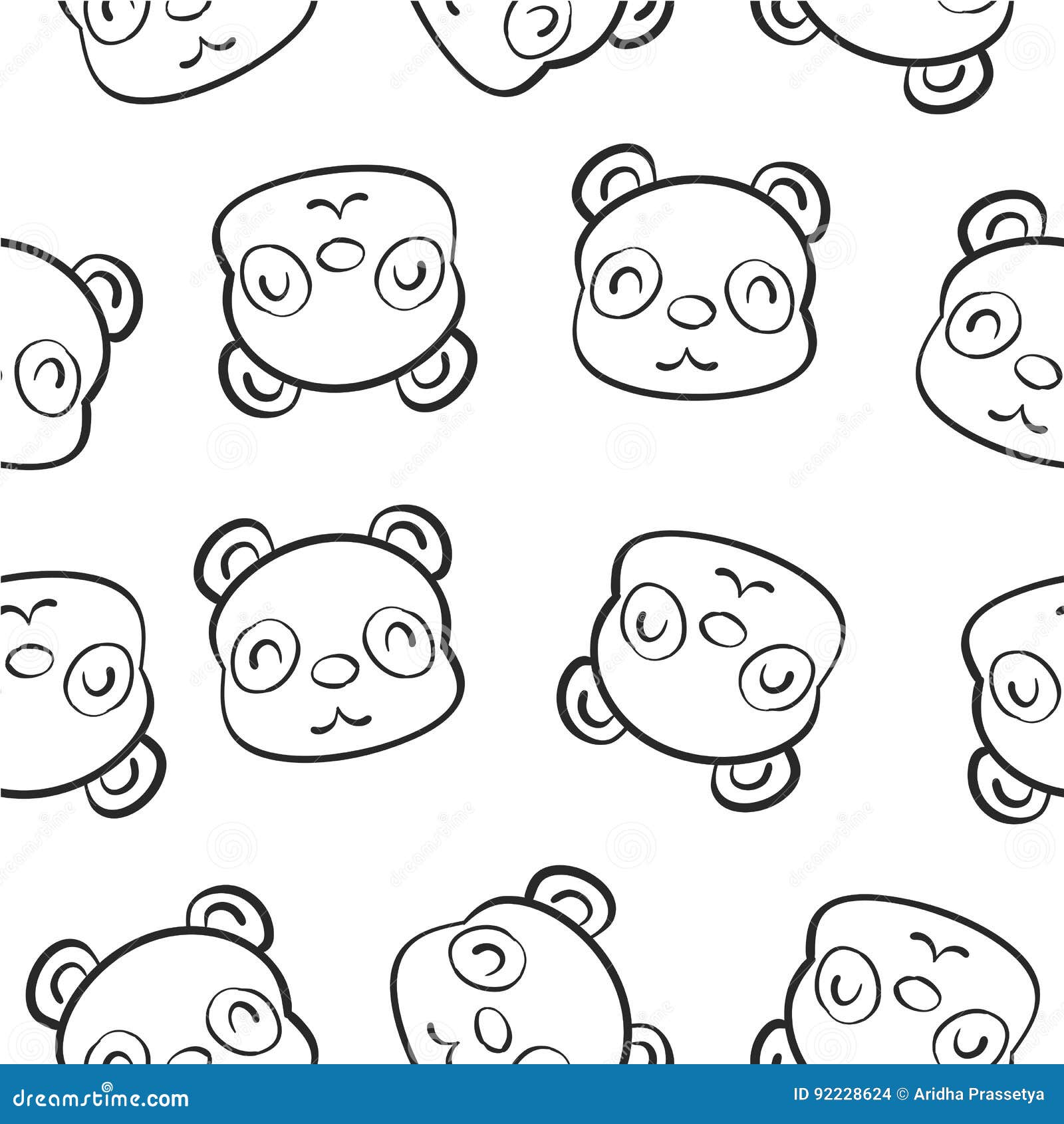 Cute Animal Hand Draw Pattern Stock Vector - Illustration of rabbit ...