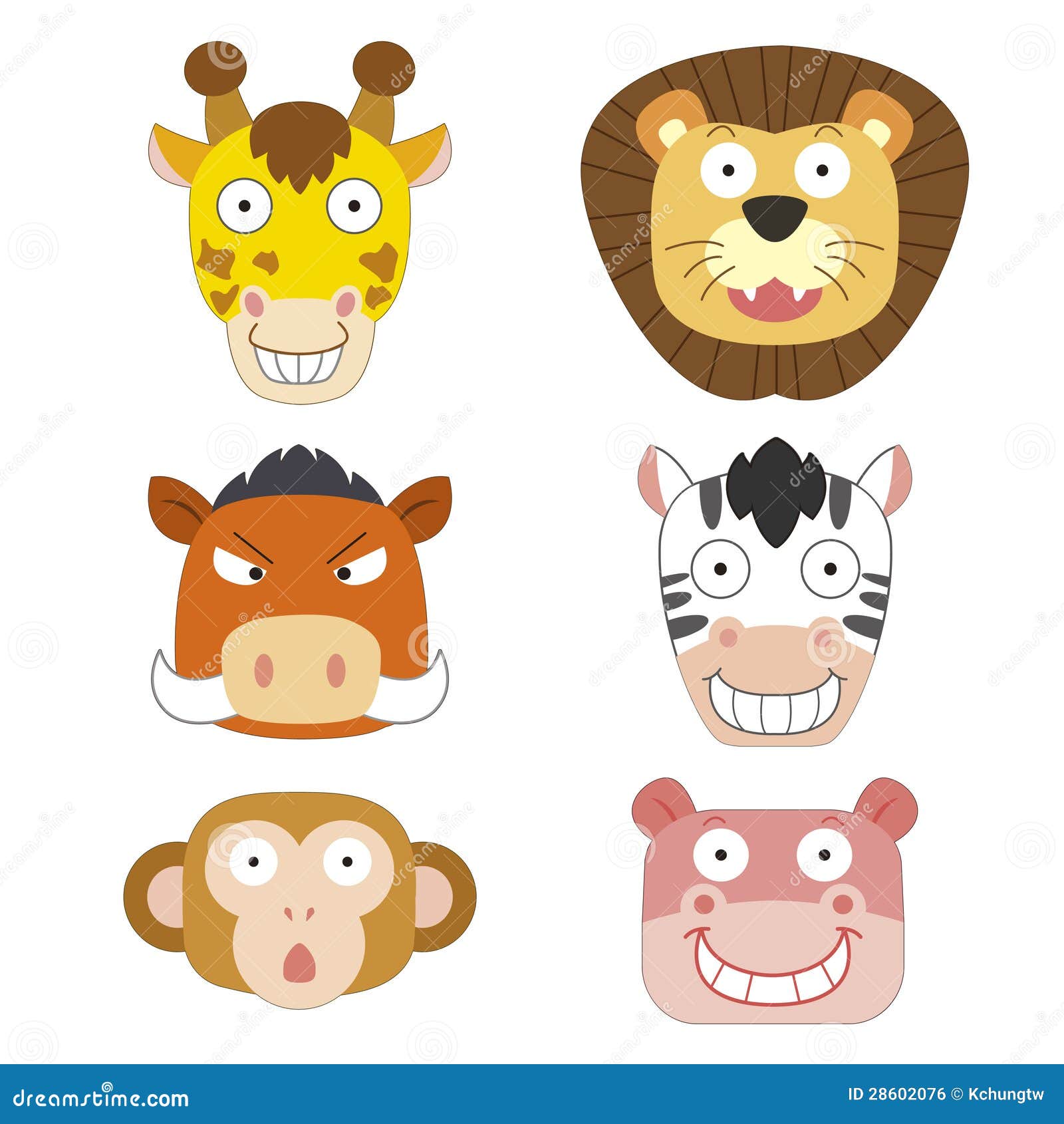 Cute animal head icon stock vector. Illustration of clip - 28602076
