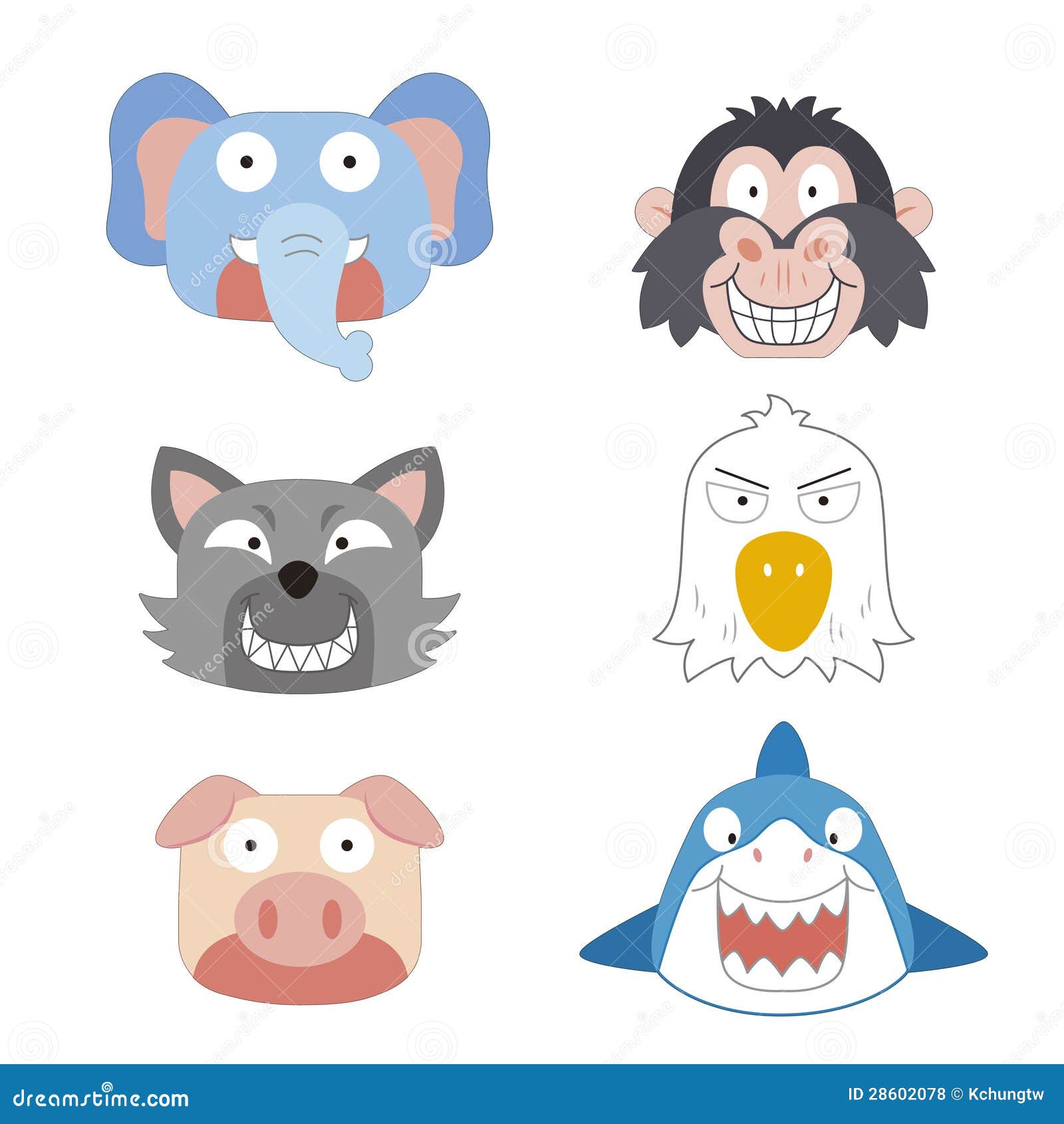Cute animal head icon stock vector. Illustration of king - 28602078