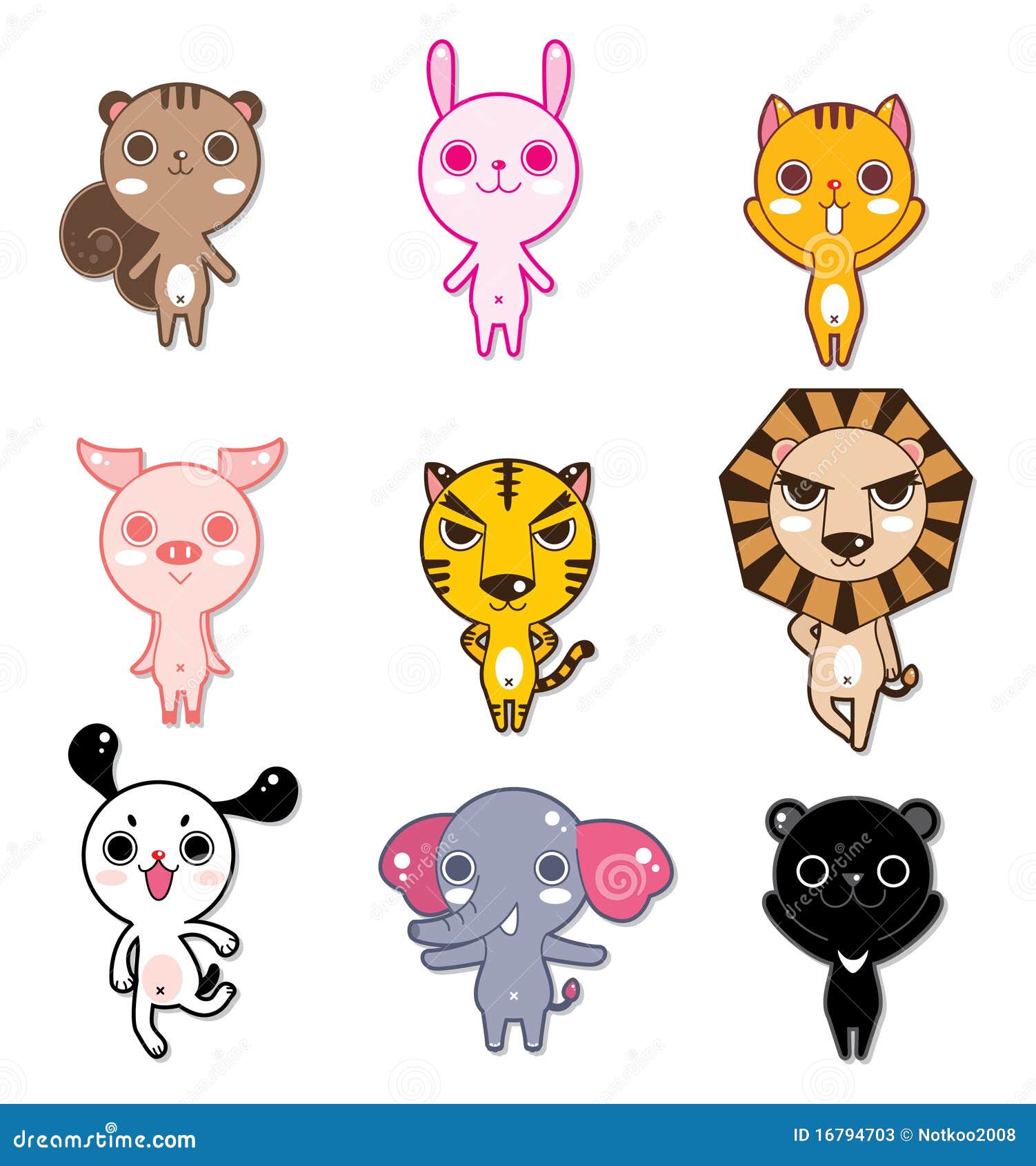 Cute animal icon stock vector. Illustration of character - 16794703