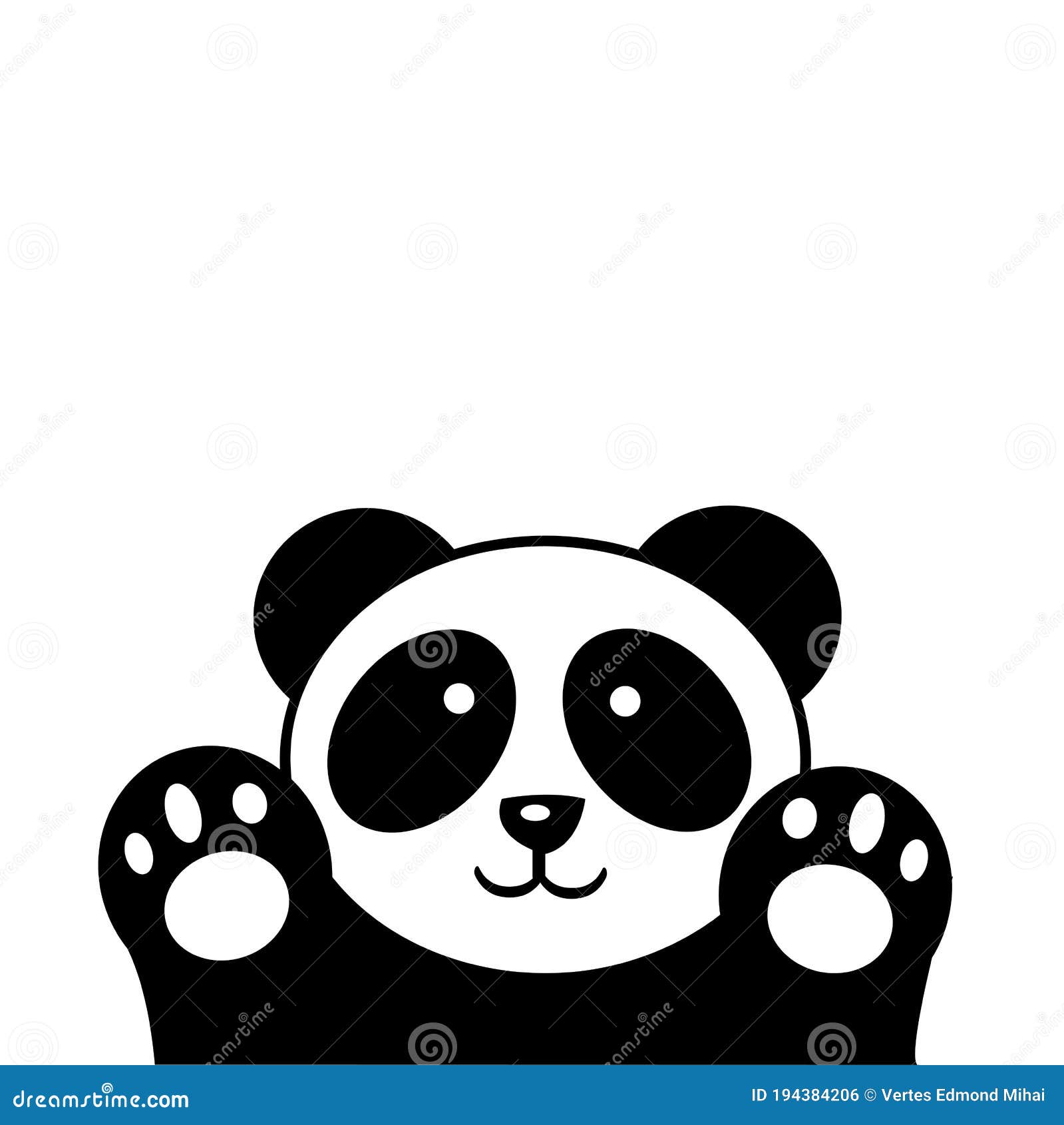 Cute animal panda design stock vector. Illustration of panda - 194384206
