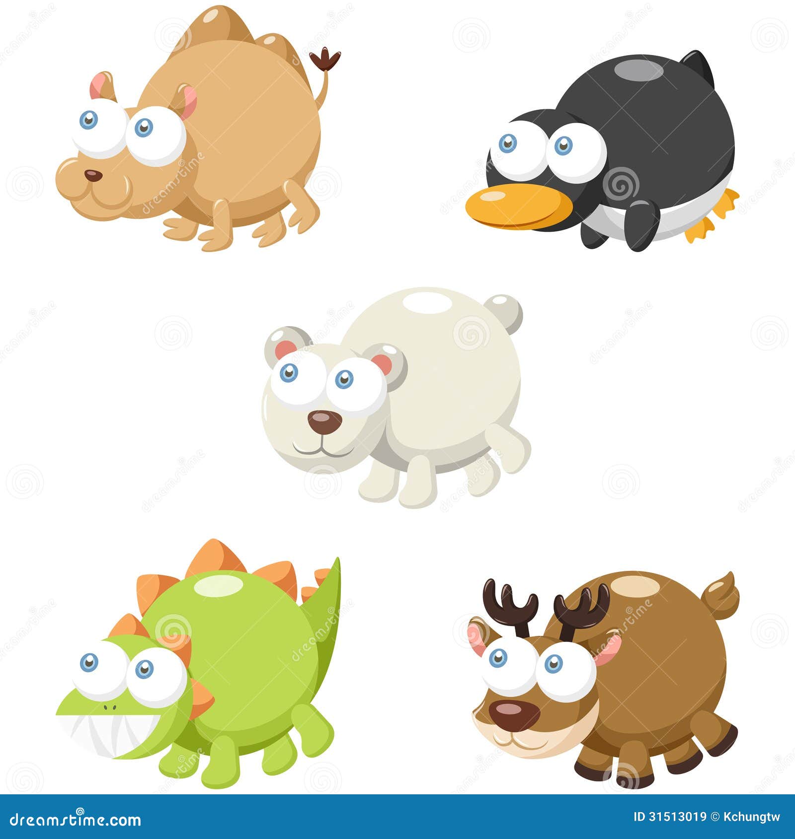 Cute animal set stock vector. Illustration of preschool - 31513019