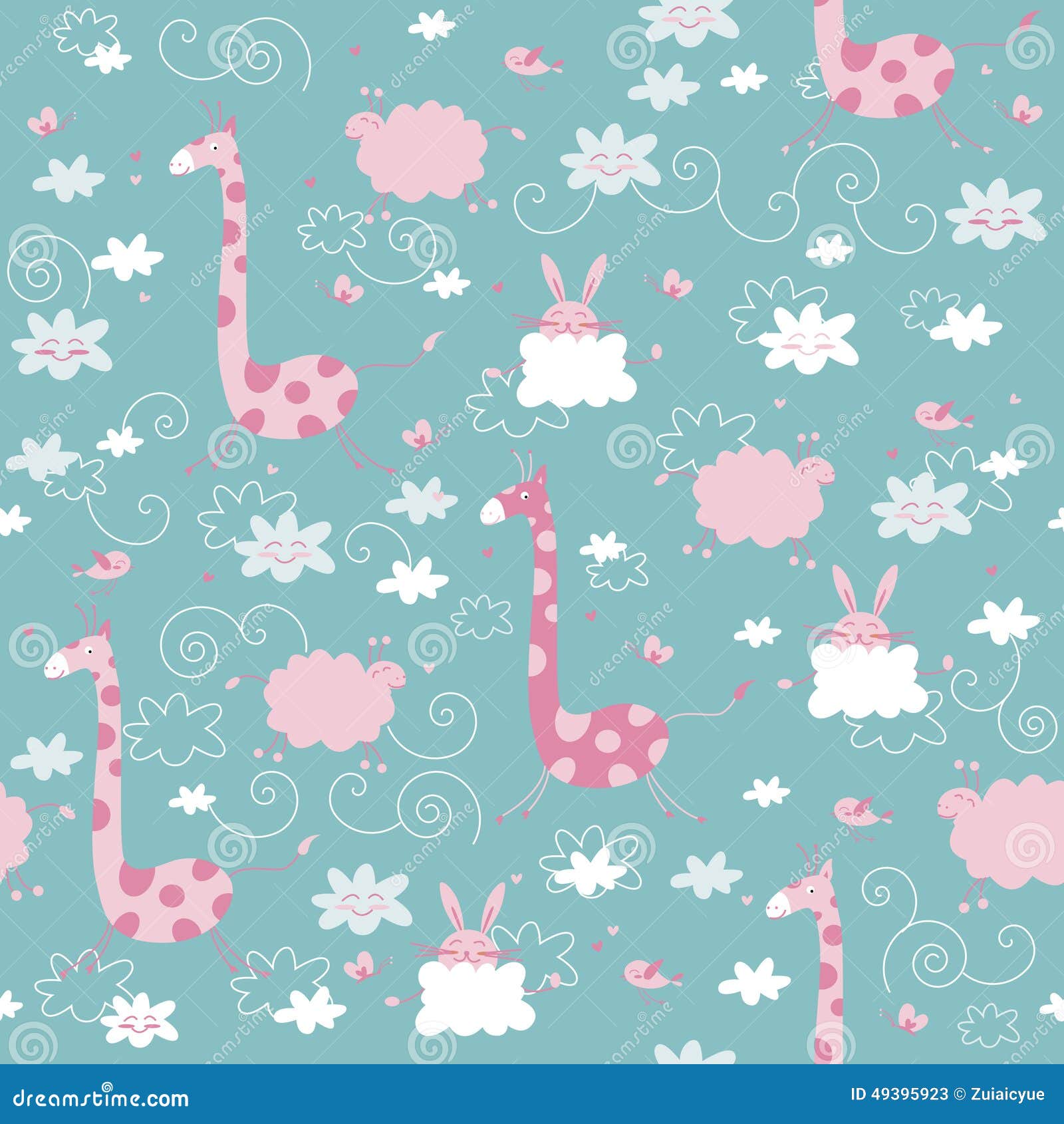 Cute animal texture stock vector. Illustration of bird - 49395923