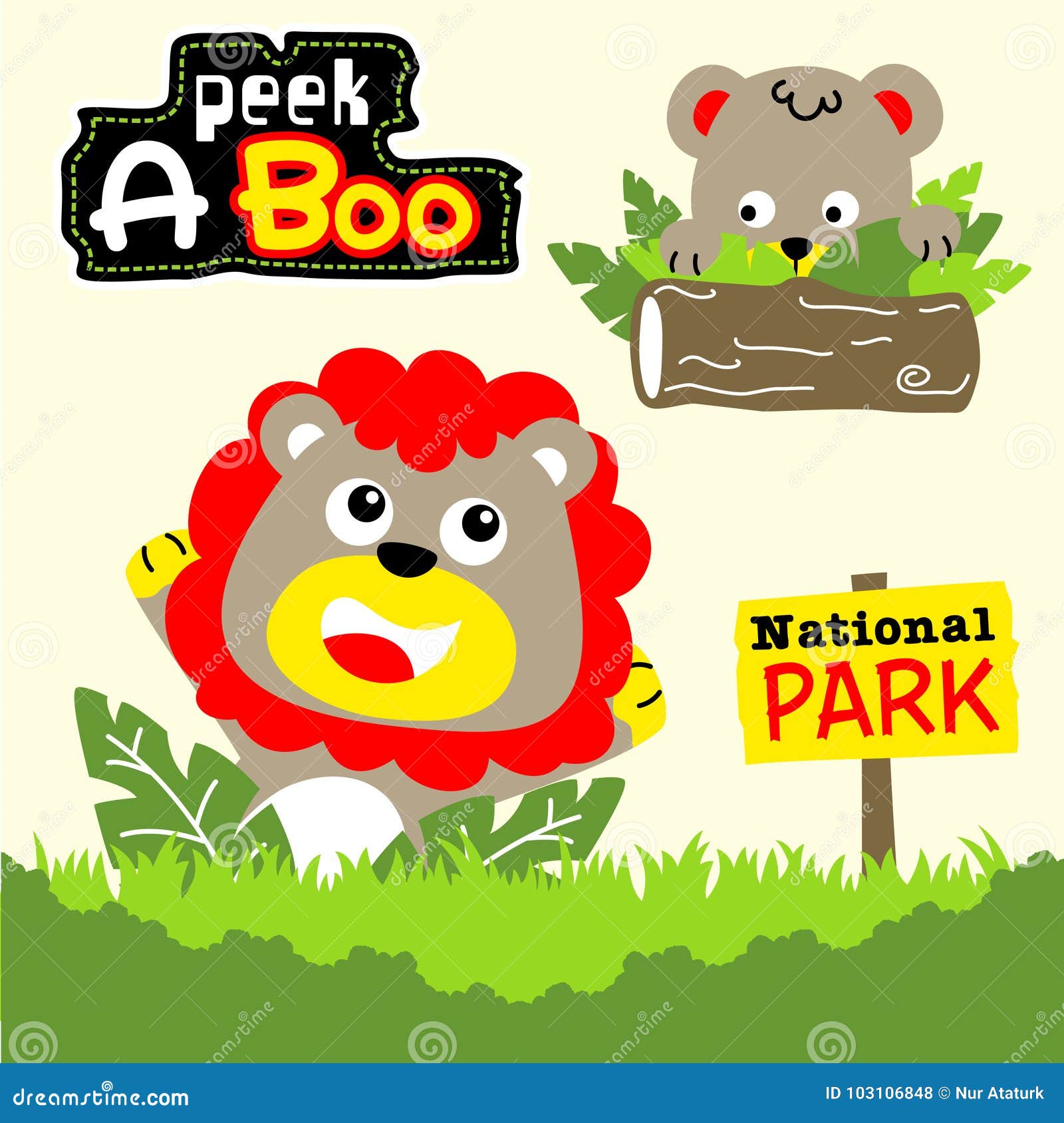 Cute Animals Cartoon Vector Stock Vector - Illustration of comic ...