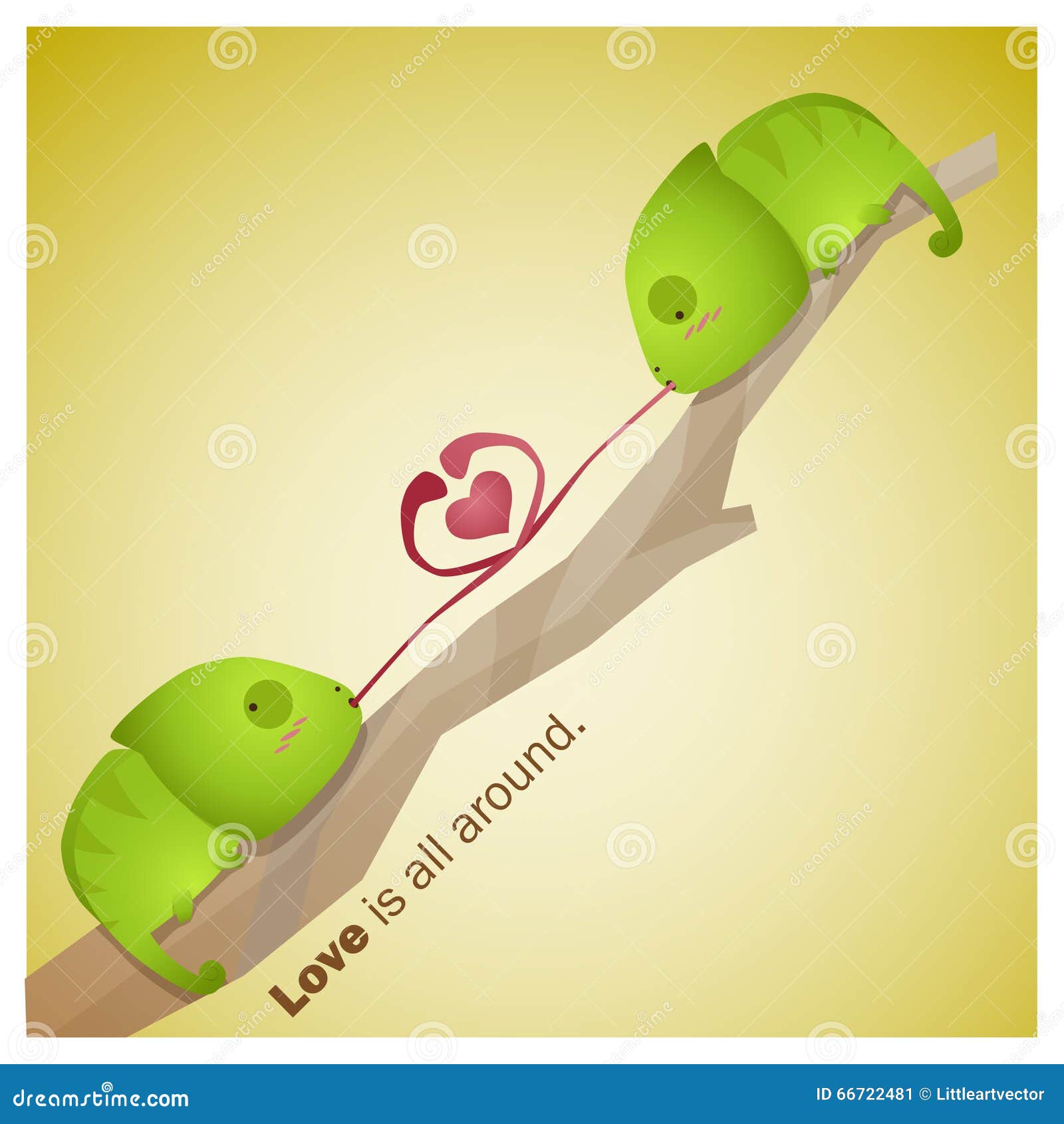 Cute Animals Collection Love is All Around 5 Stock Vector ...