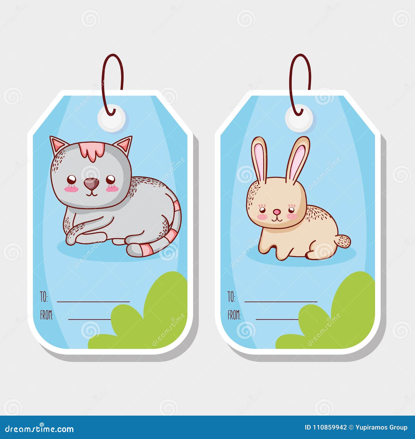Cute animals label tags stock vector. Illustration of cute - 110859942