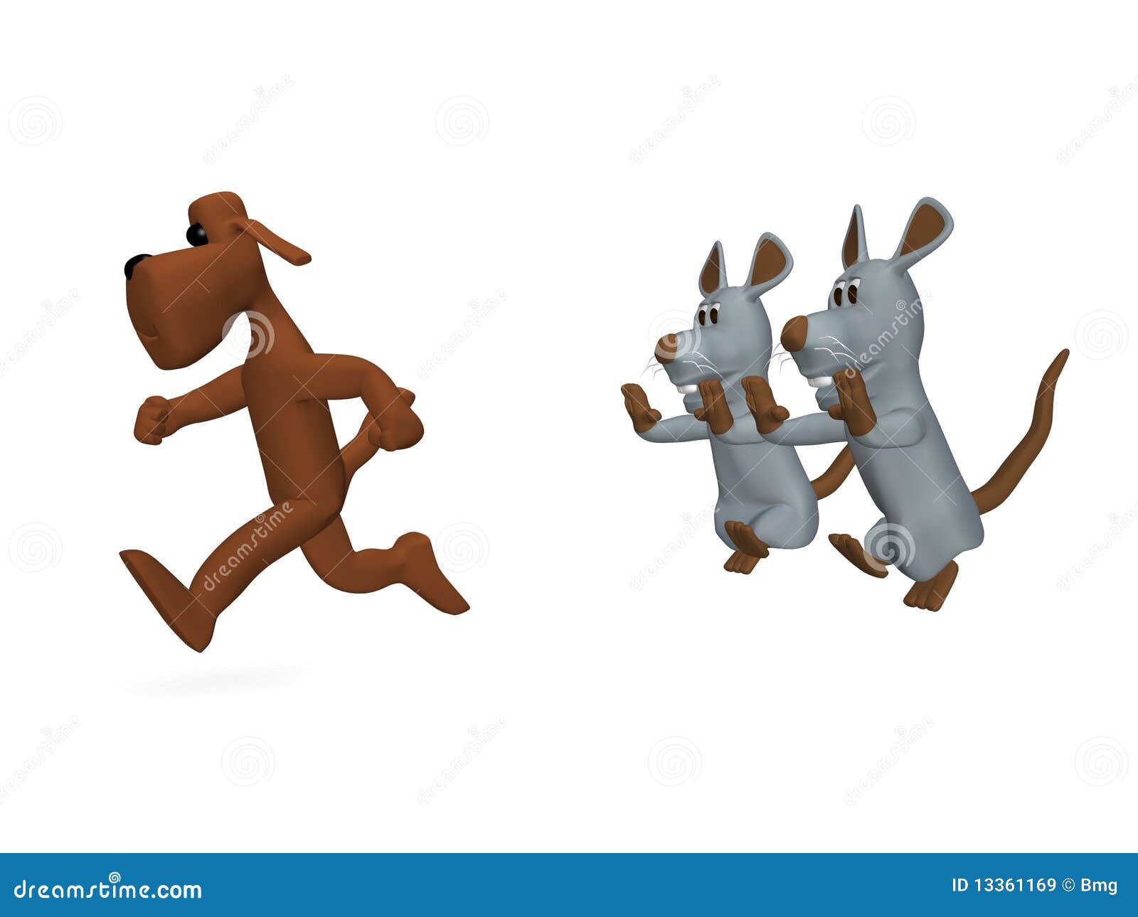 Cute animals running stock illustration. Illustration of tail - 13361169