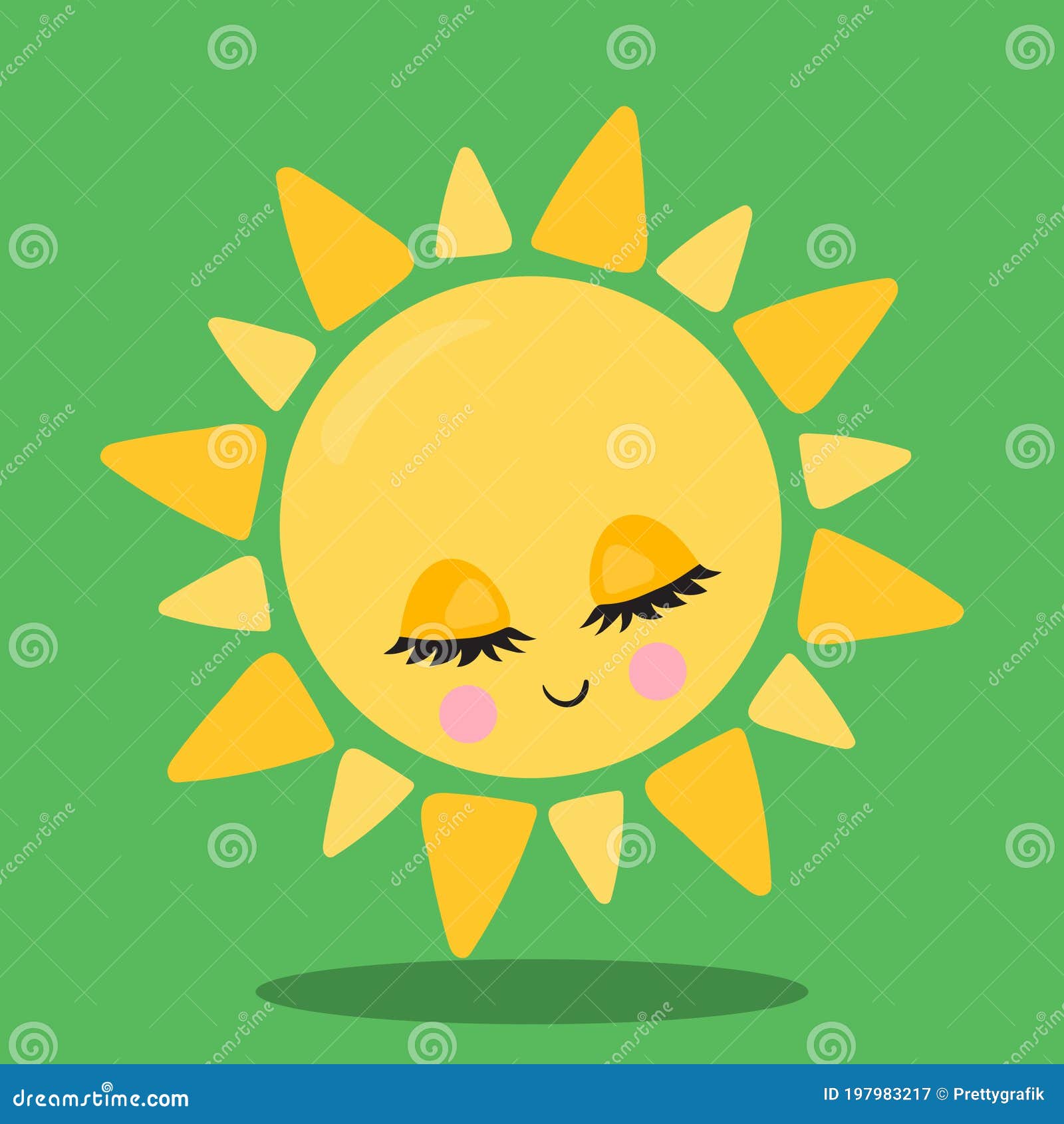 CUTE ANIMALS SUN 07 stock vector. Illustration of cartoon - 197983217