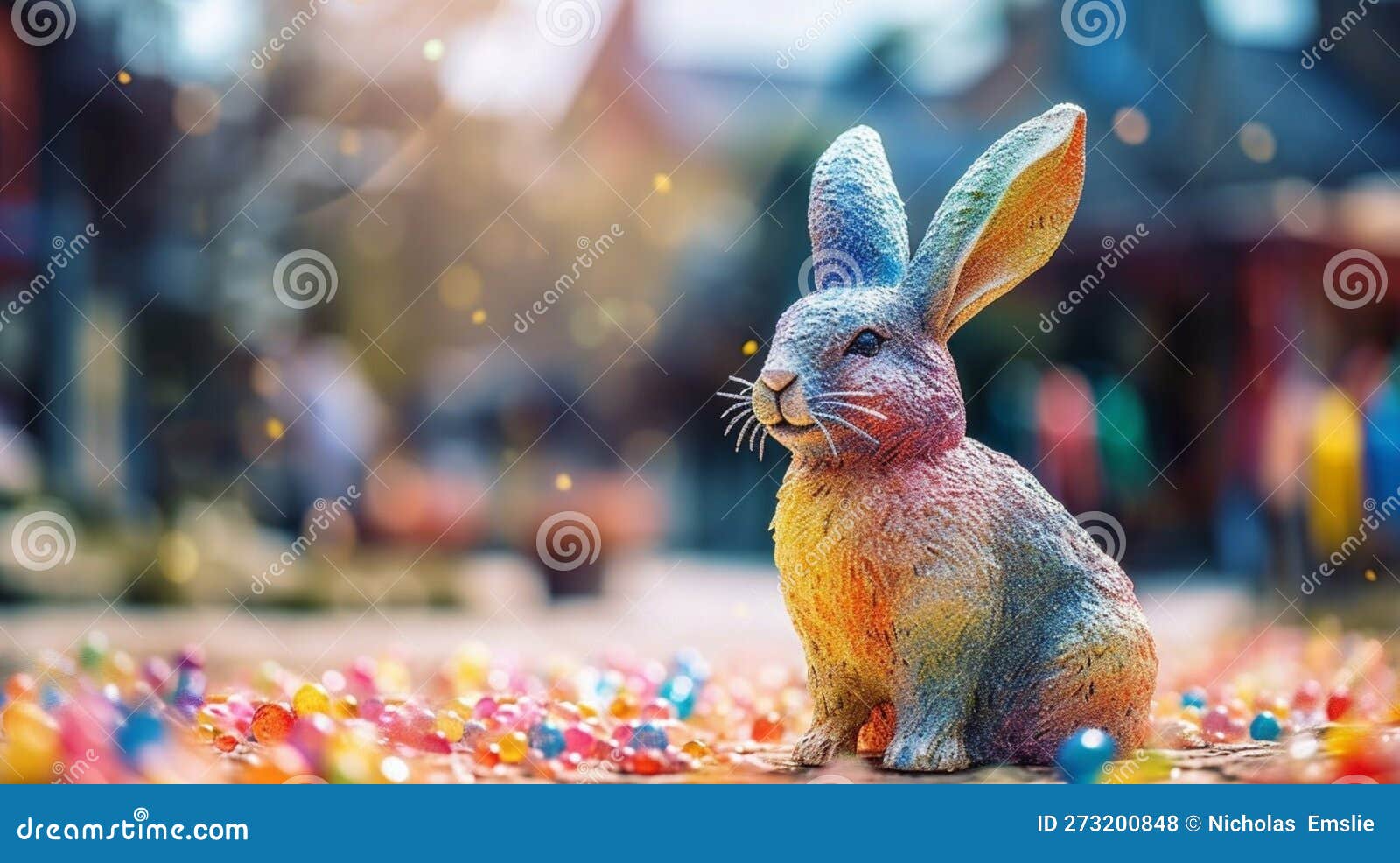 Cute Animated Easter Bunny Ai Generated Stock Illustration ...