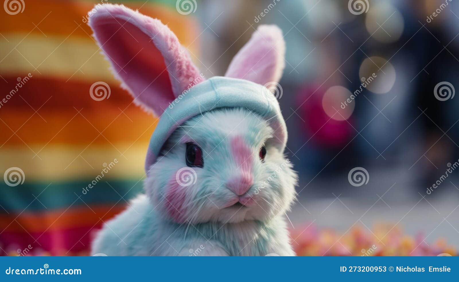 Cute Animated Easter Bunny Ai Generated Stock Illustration ...