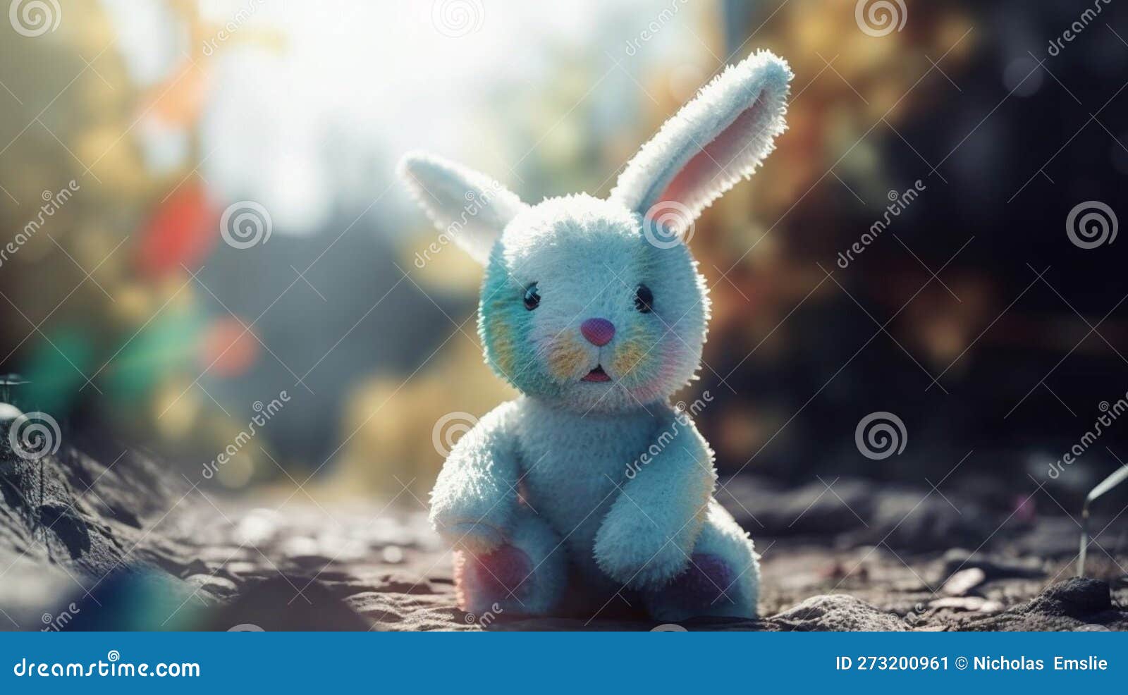Cute Animated Easter Bunny Ai Generated Stock Illustration ...