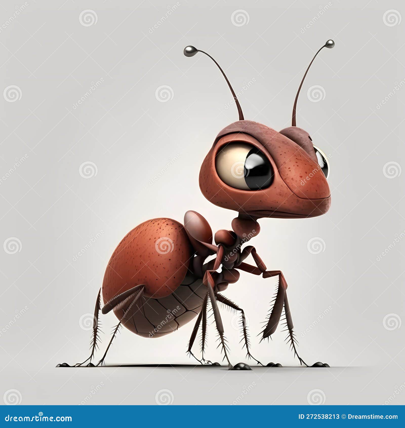 Cute Ant Cartoon. Generative AI Stock Illustration - Illustration of ...