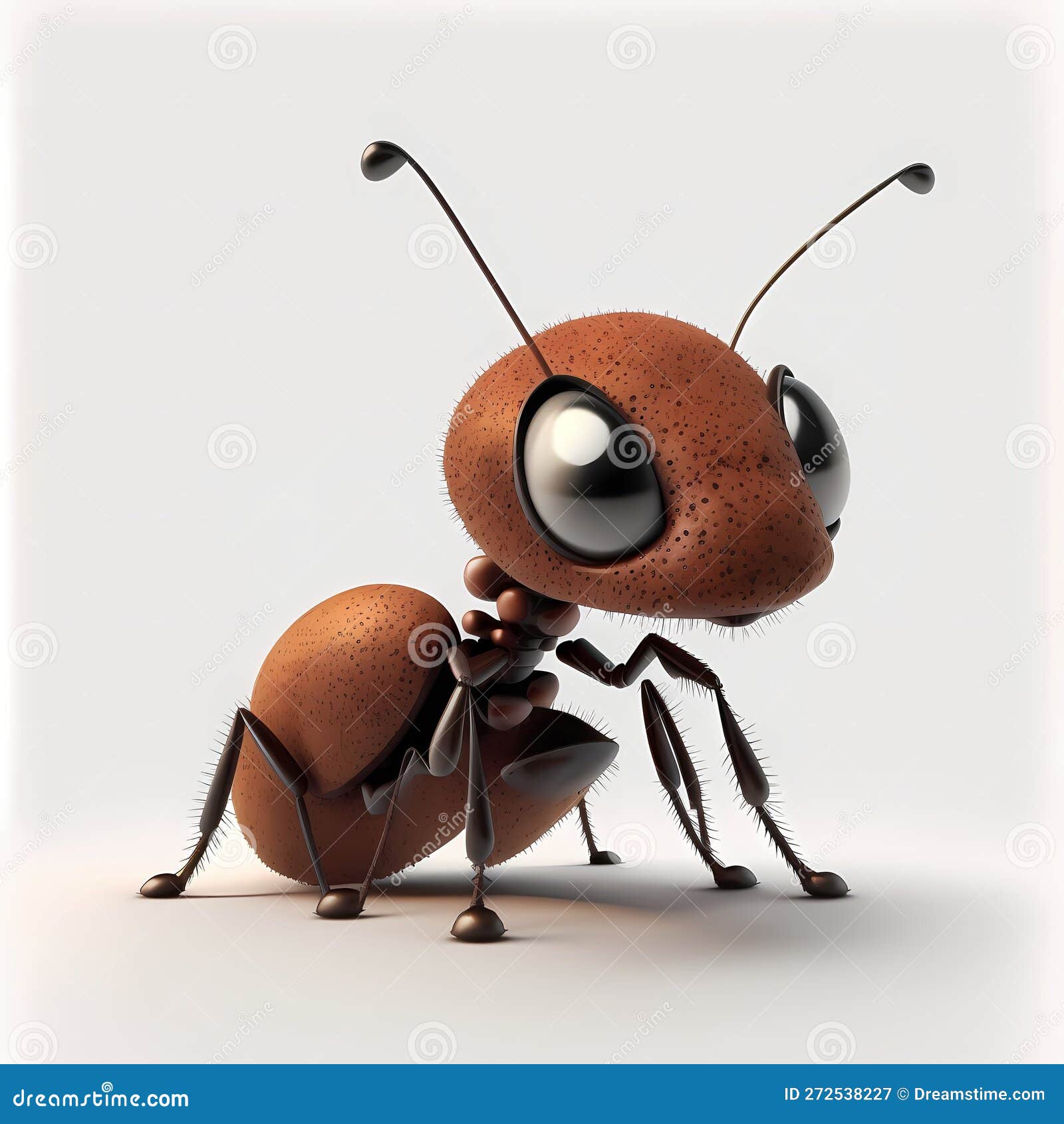 Cute Ant Cartoon. Generative AI Stock Illustration - Illustration of ...
