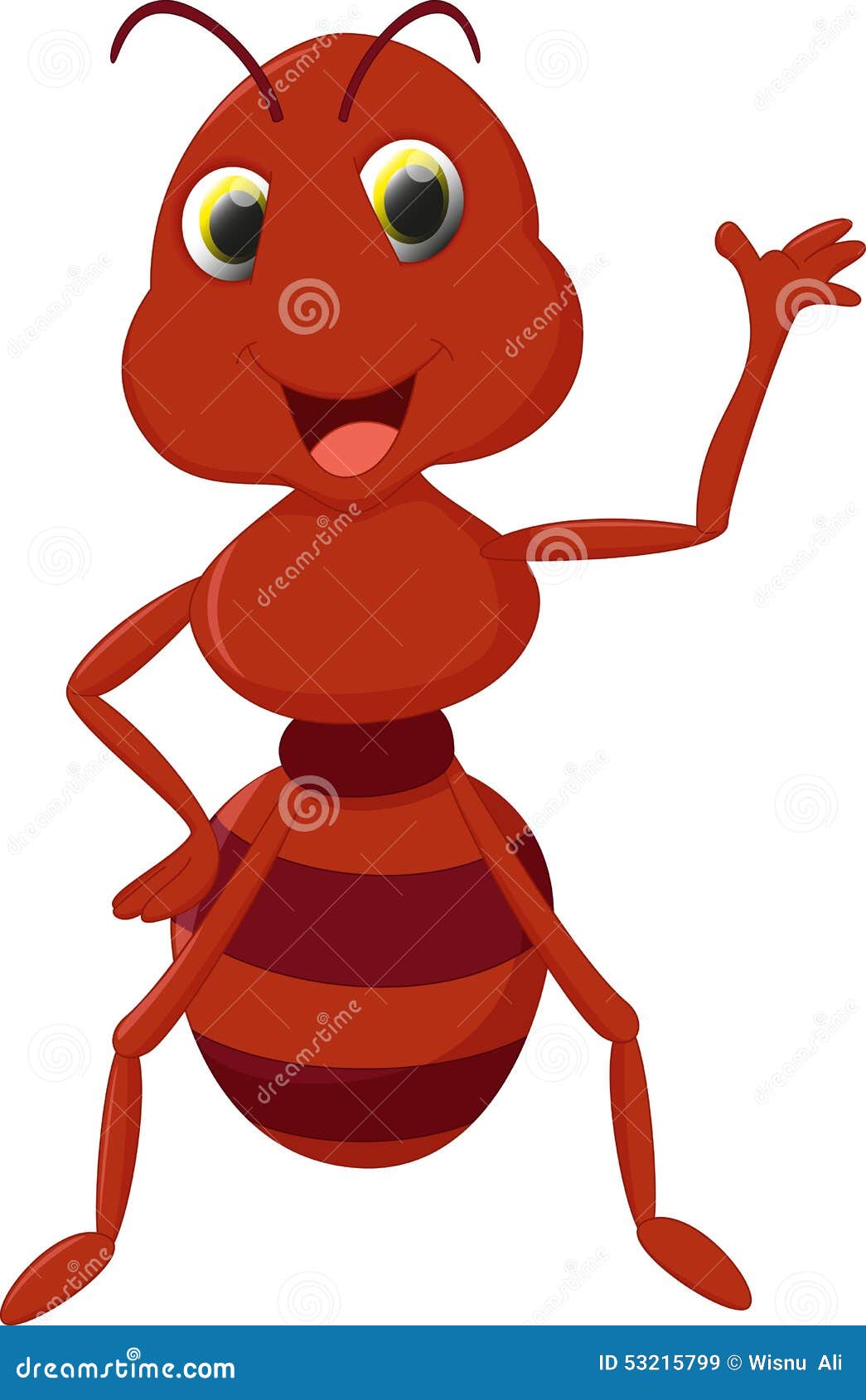 Cute Ant Cartoon Stock Vector - Image: 53215799