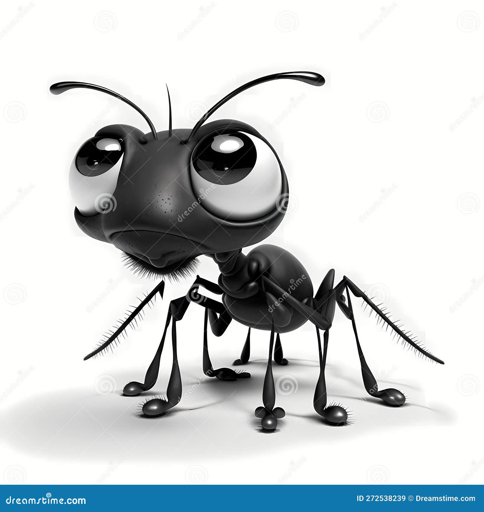 Cute Ant Cartoon. Generative AI Stock Illustration - Illustration of ...