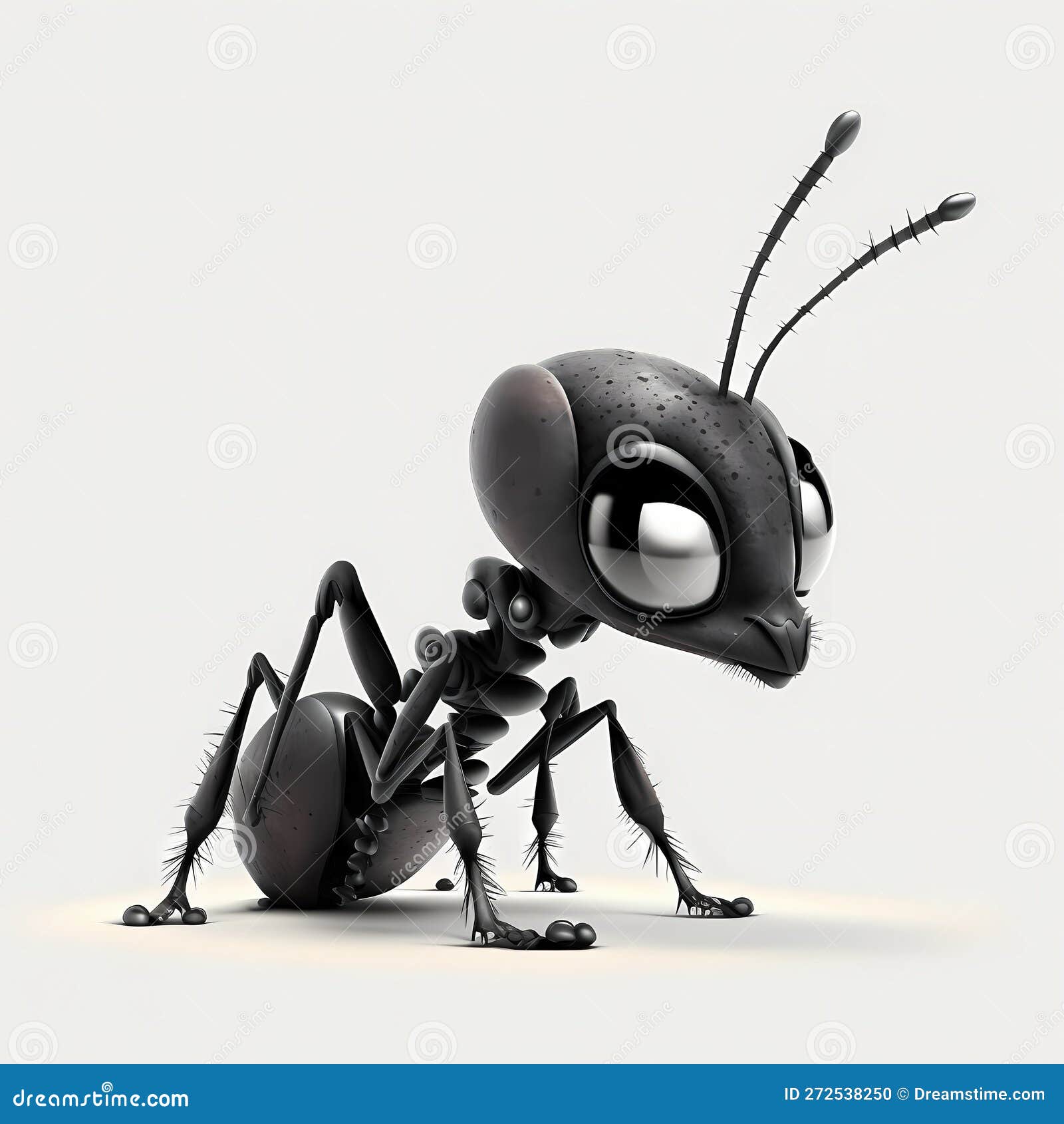 Cute Ant Cartoon. Generative AI Stock Illustration - Illustration of ...