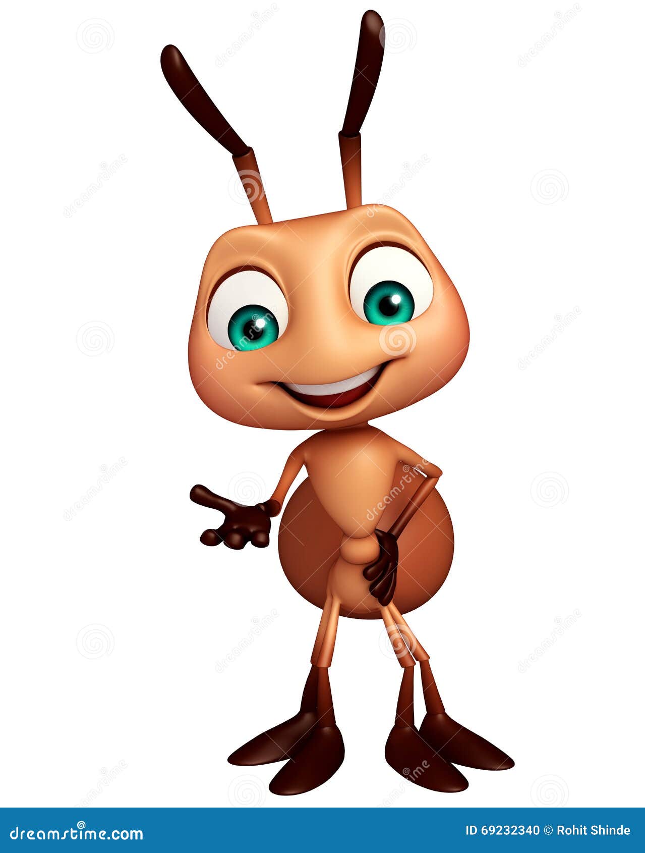 Cute Ant Funny Cartoon Character Stock Illustration - Illustration of ...