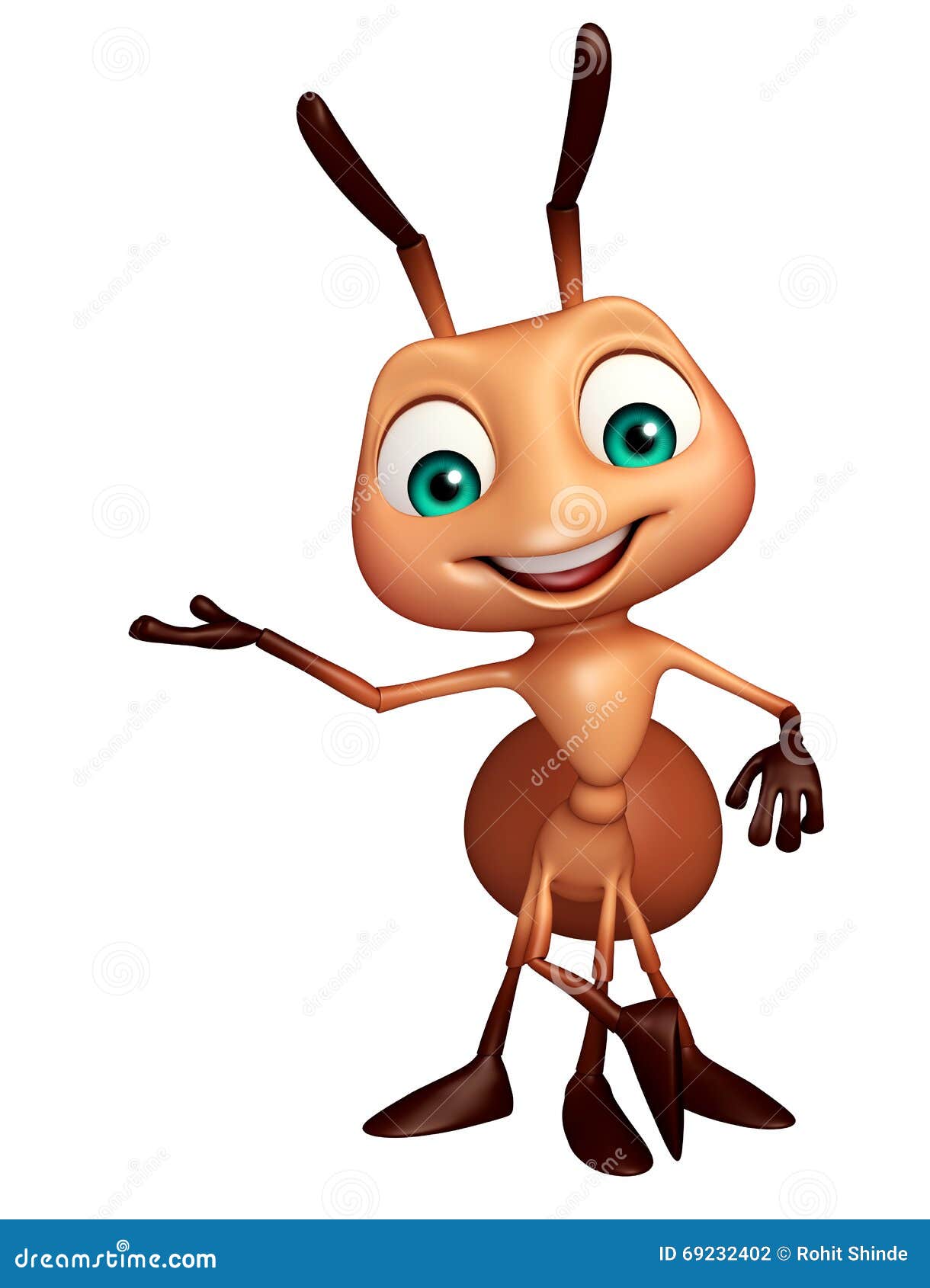 Cute Ant Funny Cartoon Character Stock Illustration - Illustration of ...