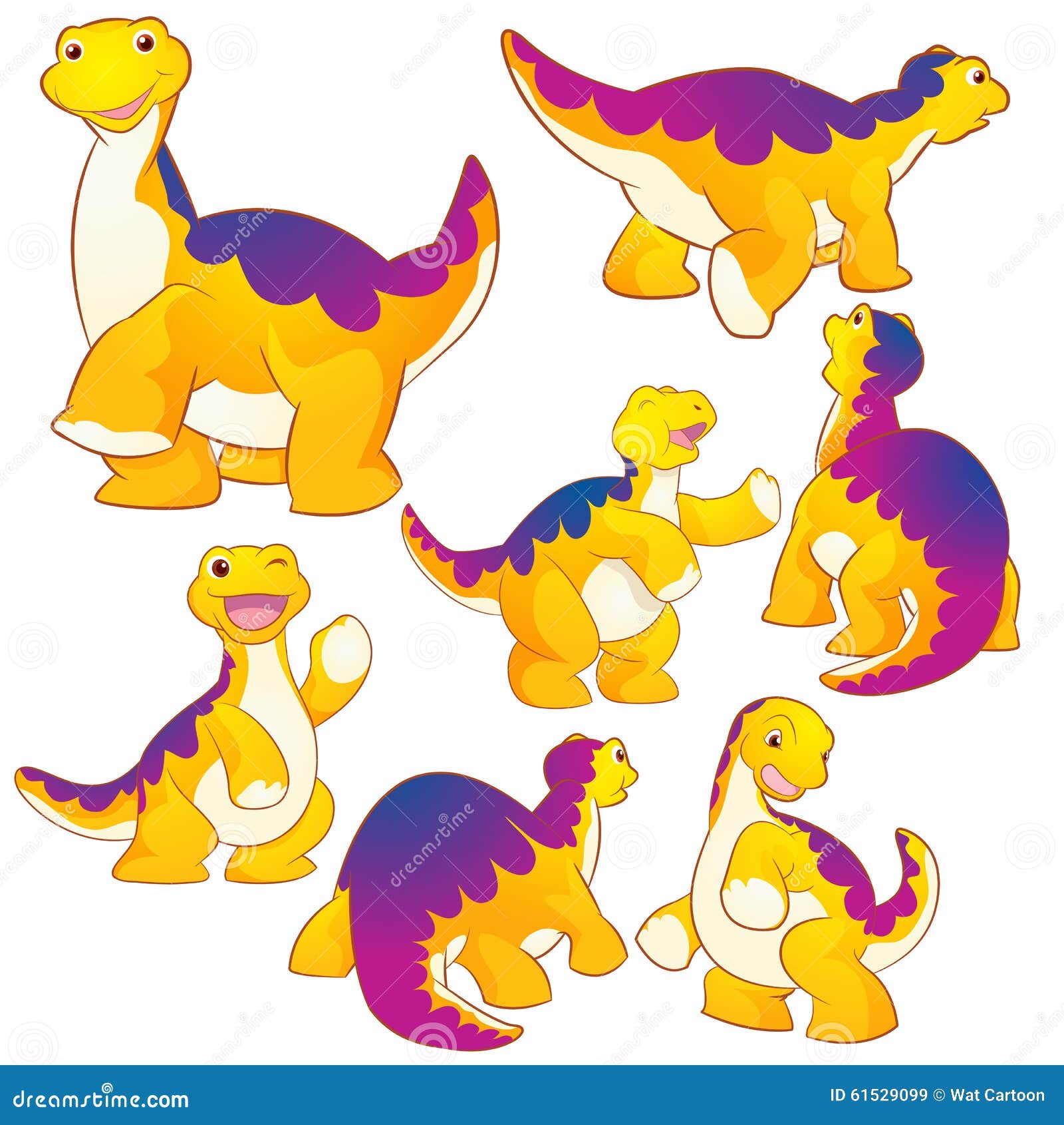 Cute Apatosaurus stock vector. Illustration of prehistoric - 61529099