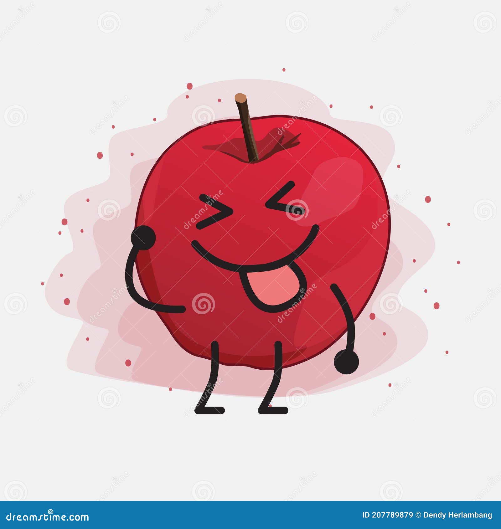 Cute Apple Vector Character Illustration Stock Vector - Illustration of ...