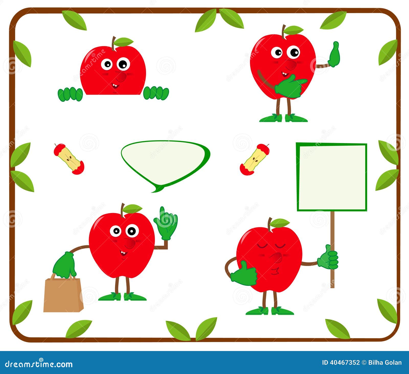 Four Apples Stock Image | CartoonDealer.com #8043313