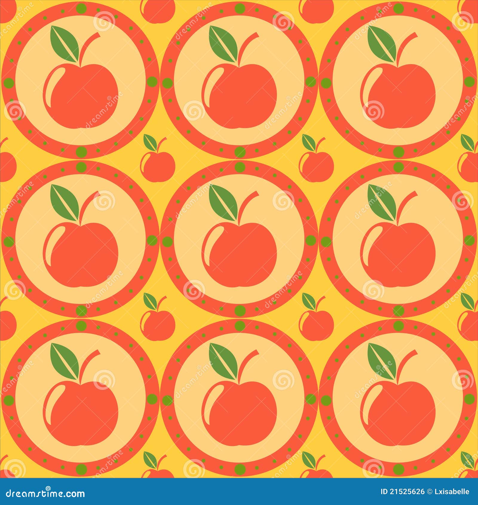 Cute apples pattern stock vector. Illustration of stylish - 21525626
