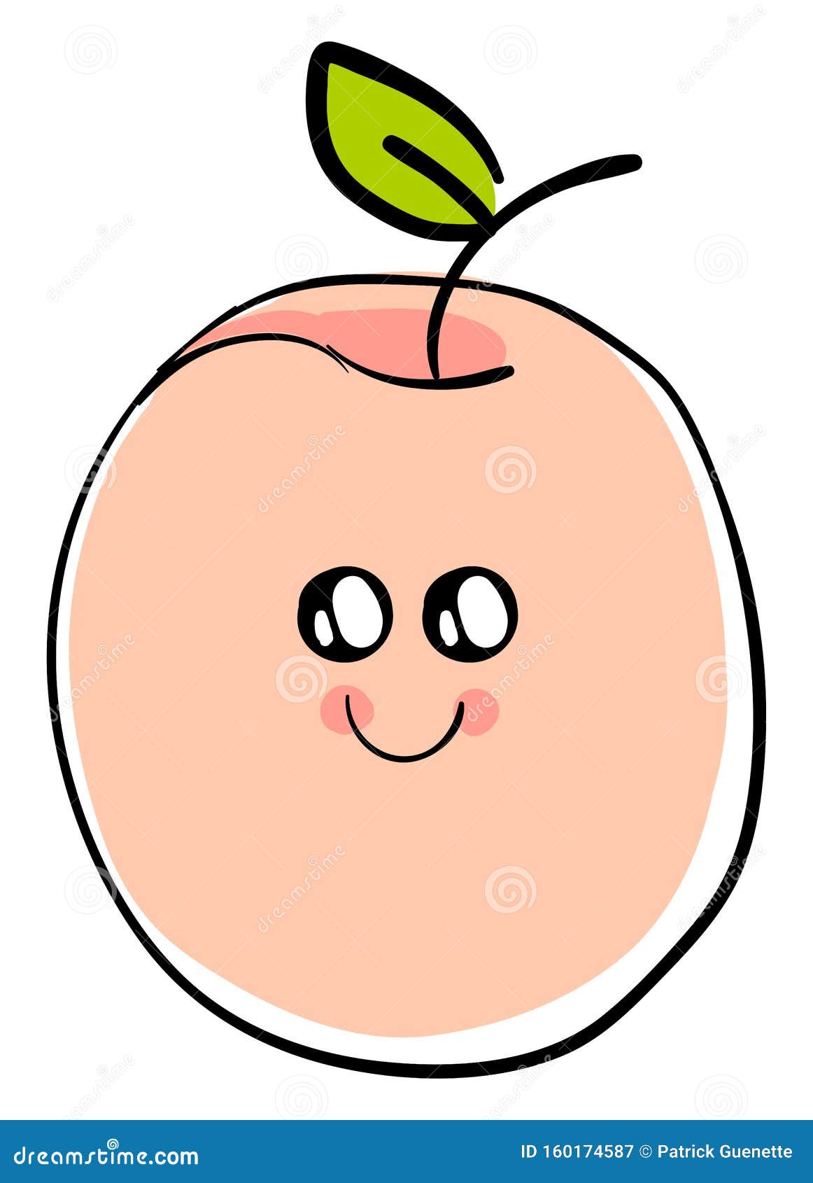 Cute Apricot, Illustration, Vector Stock Vector - Illustration of ...