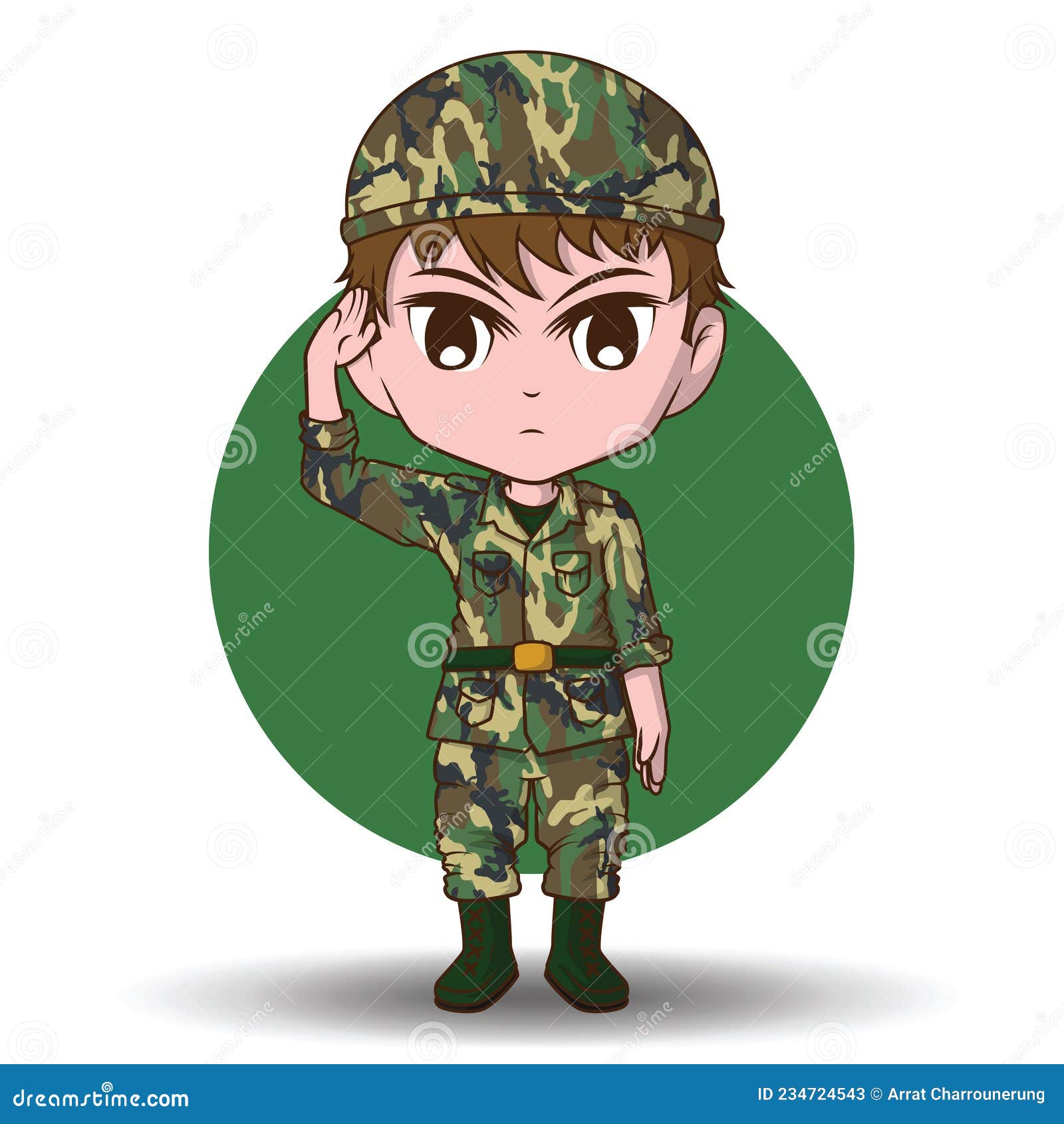Cute Army Soldier Drawing Little Boy Soldier Cartoon Vector Images