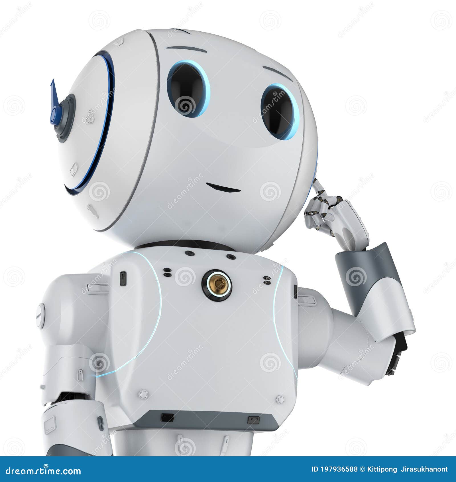 Ai Robot Think Or Compute Royalty-Free Stock Image | CartoonDealer.com ...
