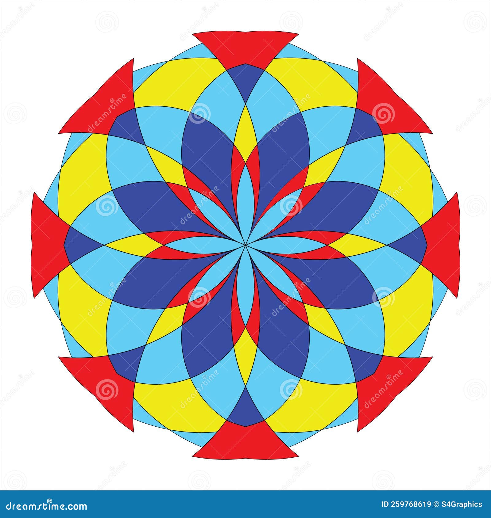 Cute Artistic Colorful Mandala Vector Stock Vector - Illustration of ...