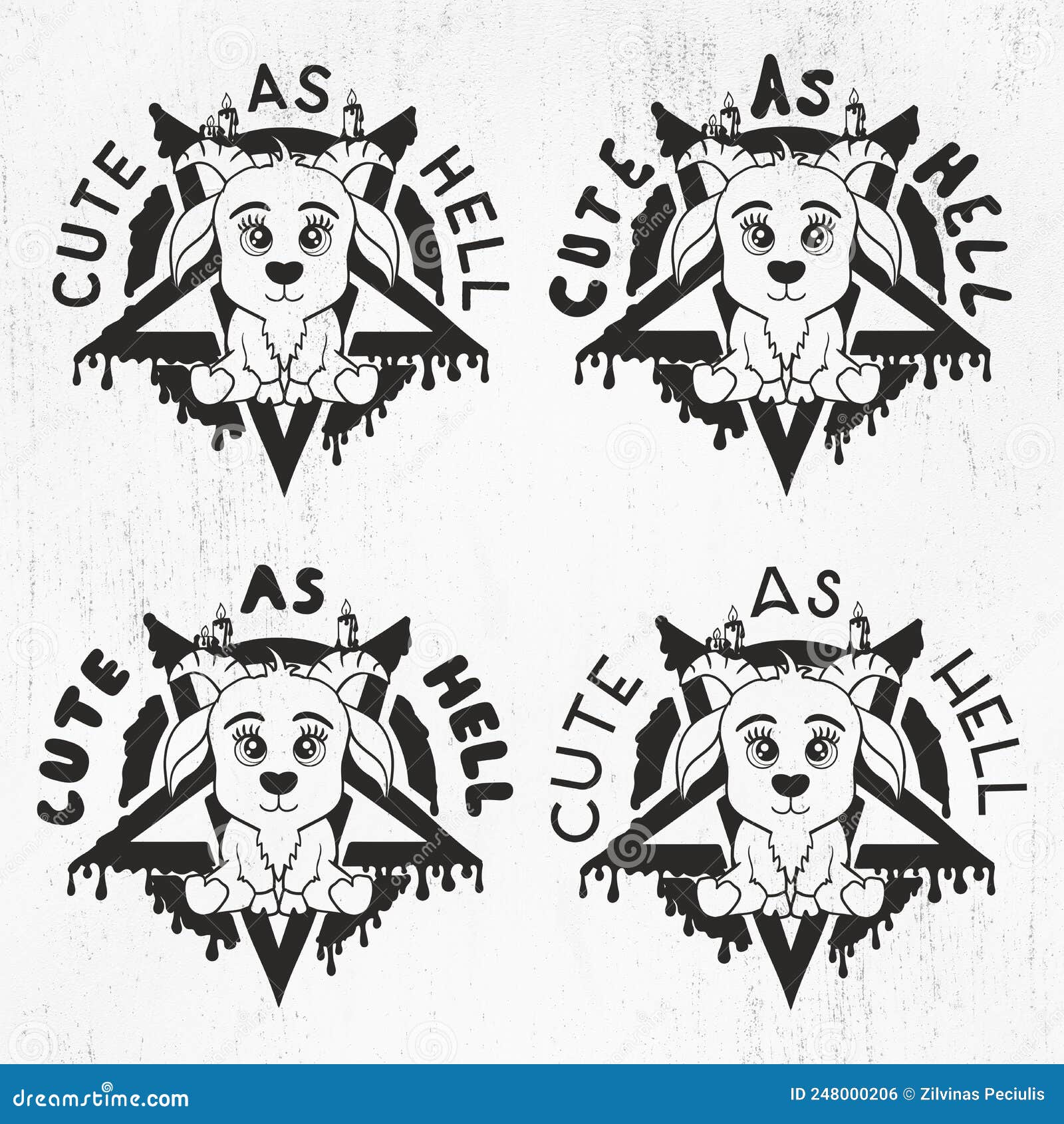 Cute As Hell, Cute As Hell Cut File, Baphomet, Pastel Goth, Gothic ...