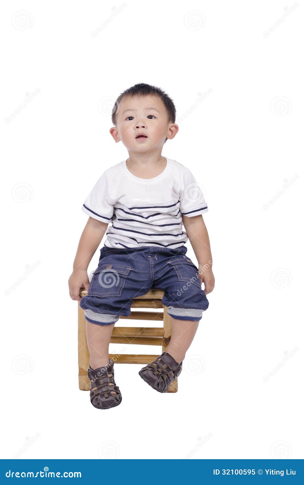 Cute Asian Boy Sitting on Chair Stock Image - Image of little, cute ...