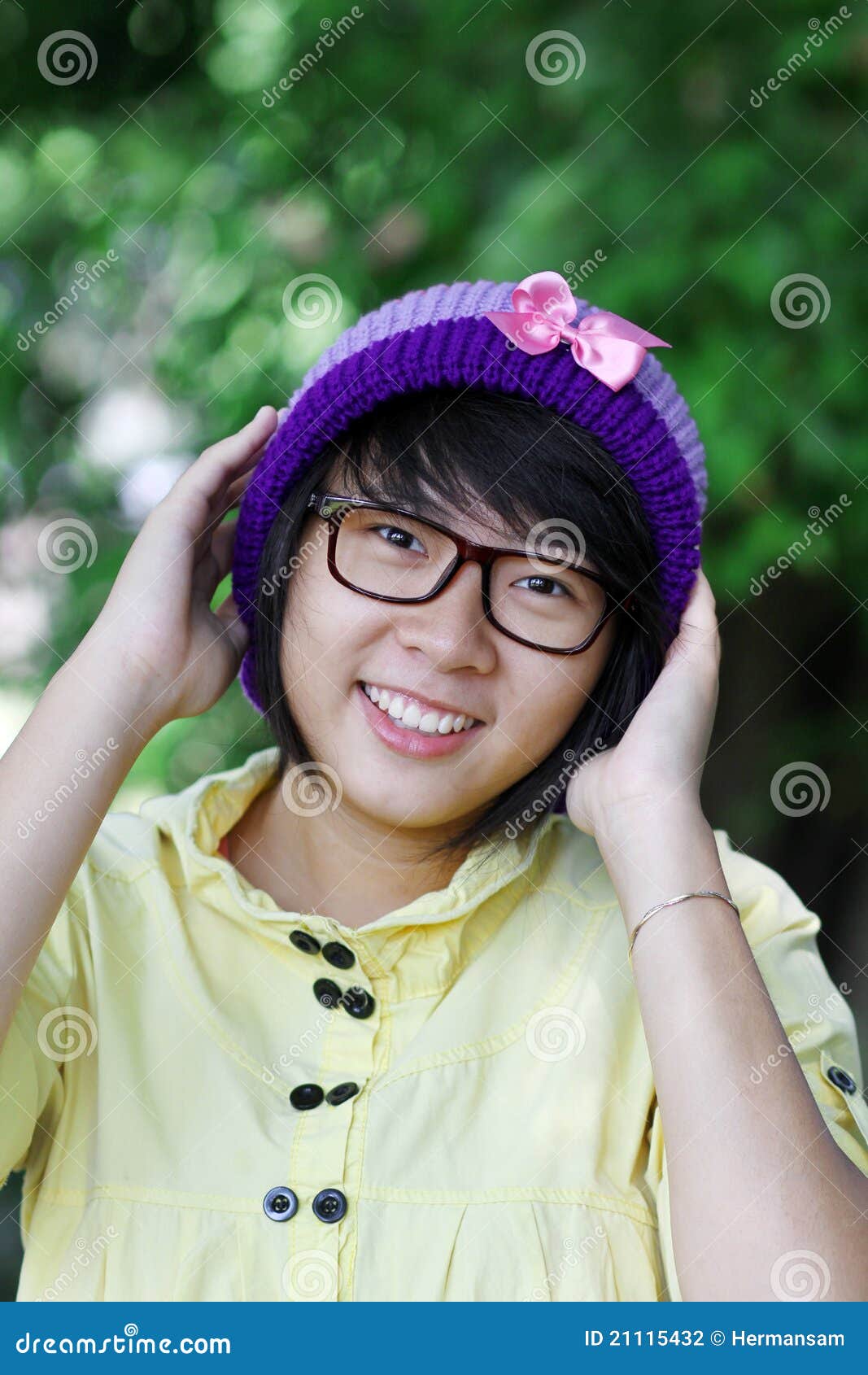Cute Asian Girl stock photo. Image of happy, headshot - 21115432
