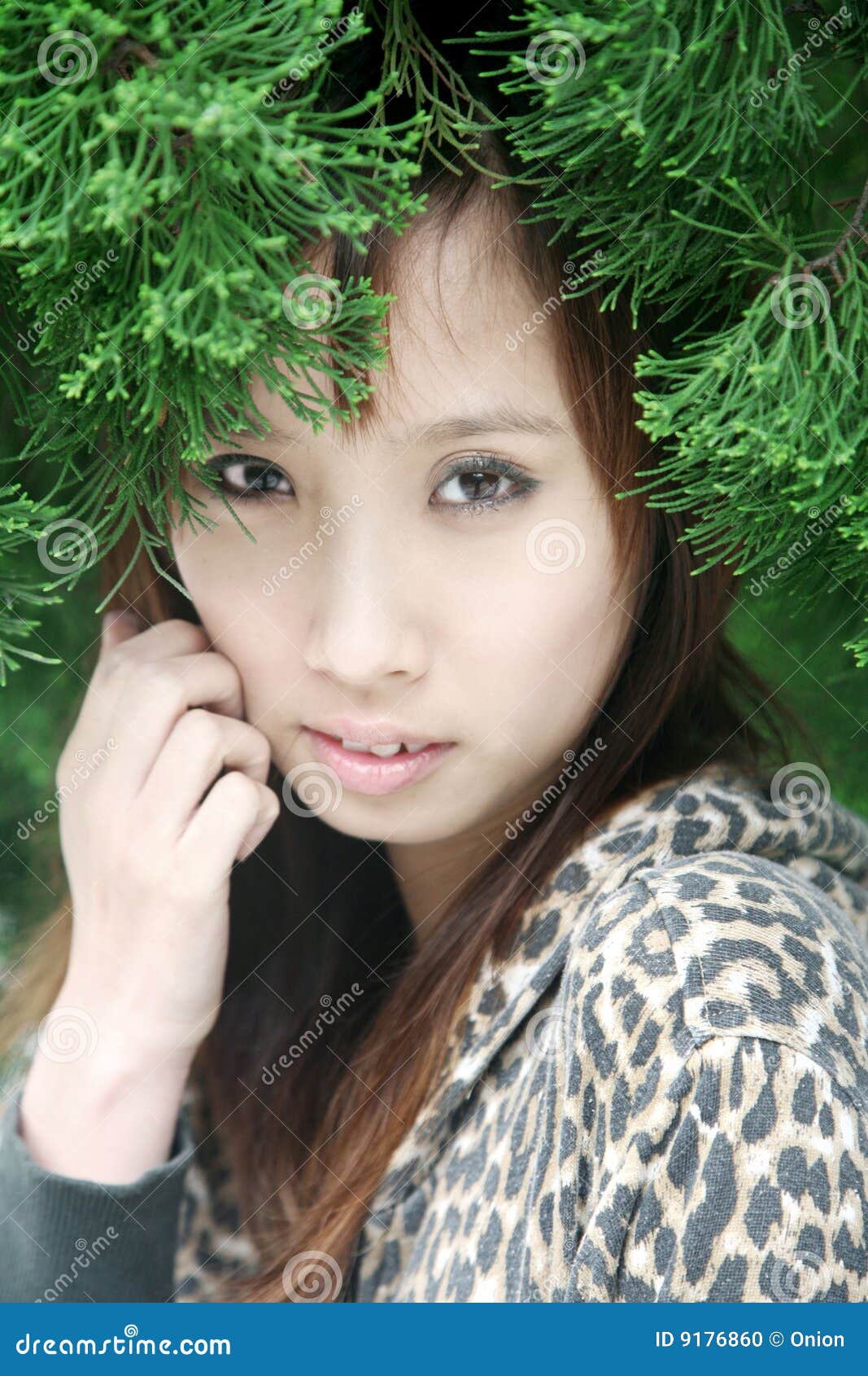 Cute Asian Girl Looking at Viewer Stock Photo - Image of expressive ...