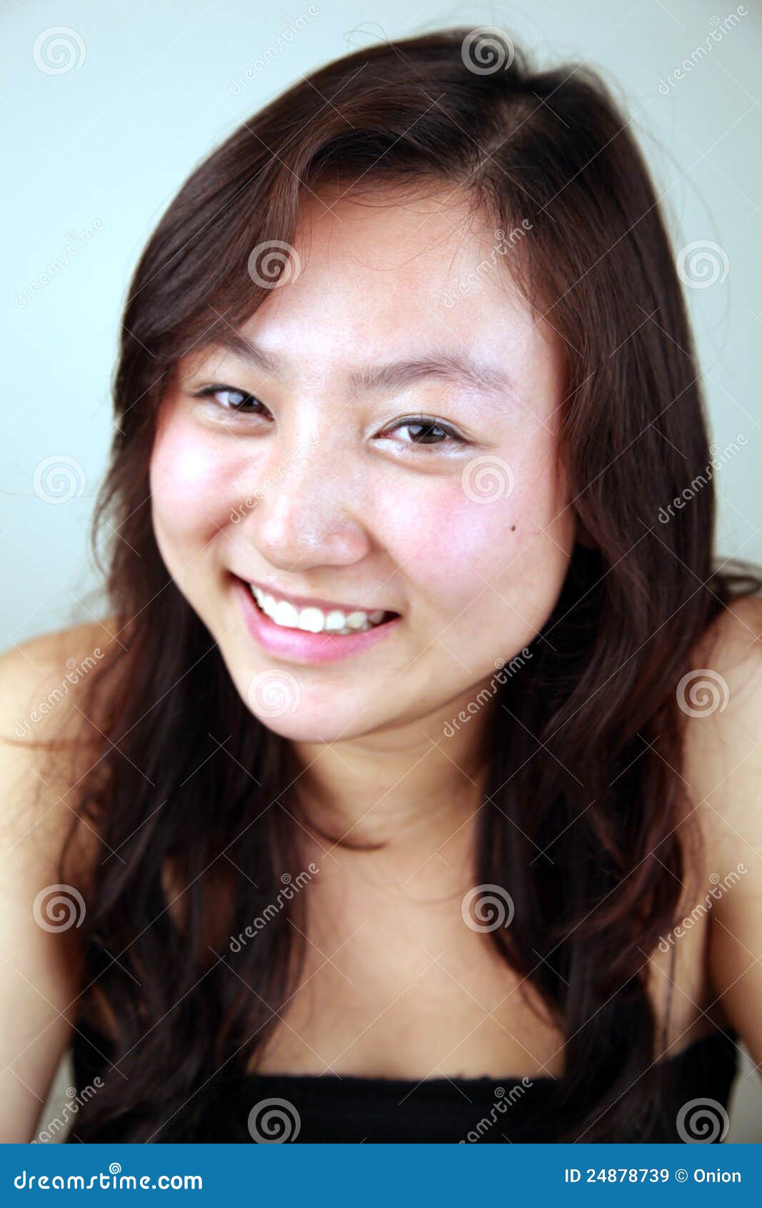 Cute Asian Girl Smiling Stock Image Image Of Adorable 24878739