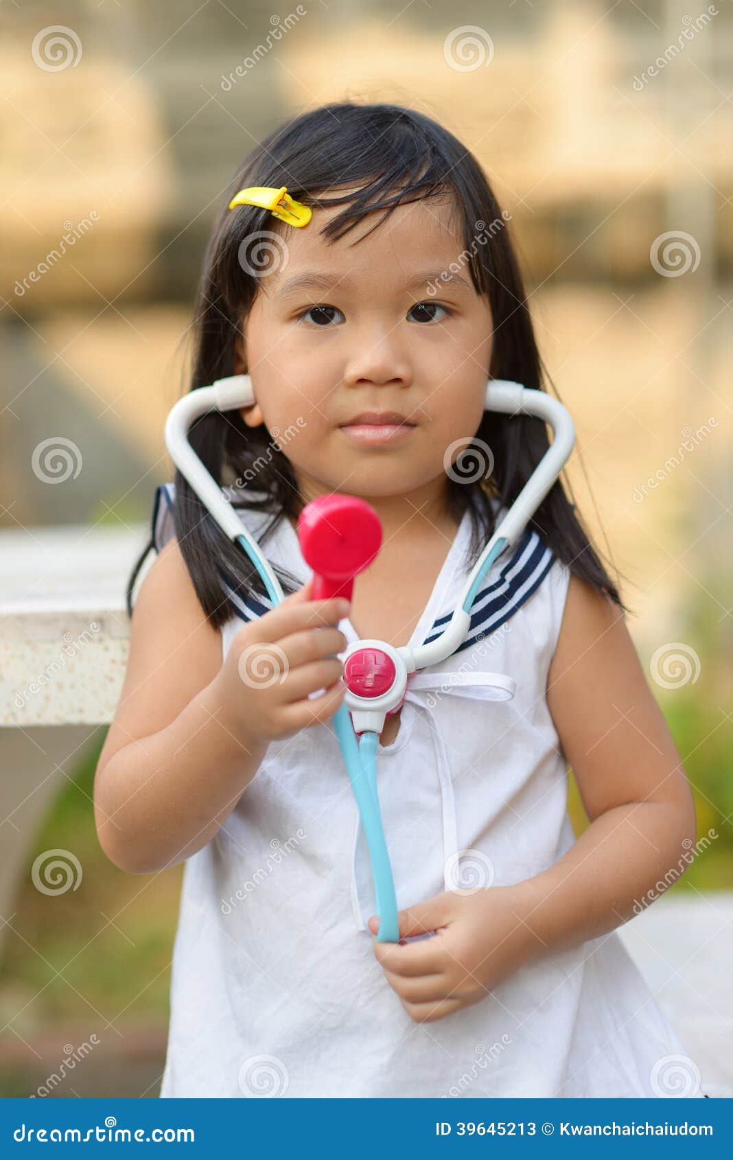 Cute Asian Play A Nurse Stock Image Image Of Happy Pretty 39645213