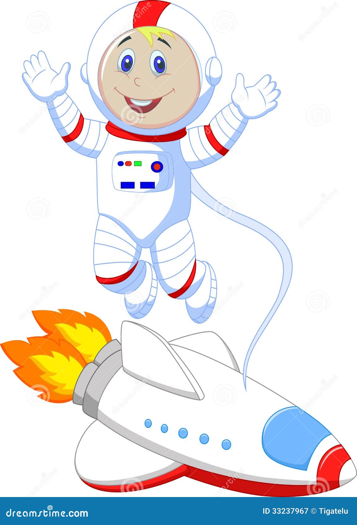 Cute astronaut cartoon stock vector. Illustration of child - 33237967